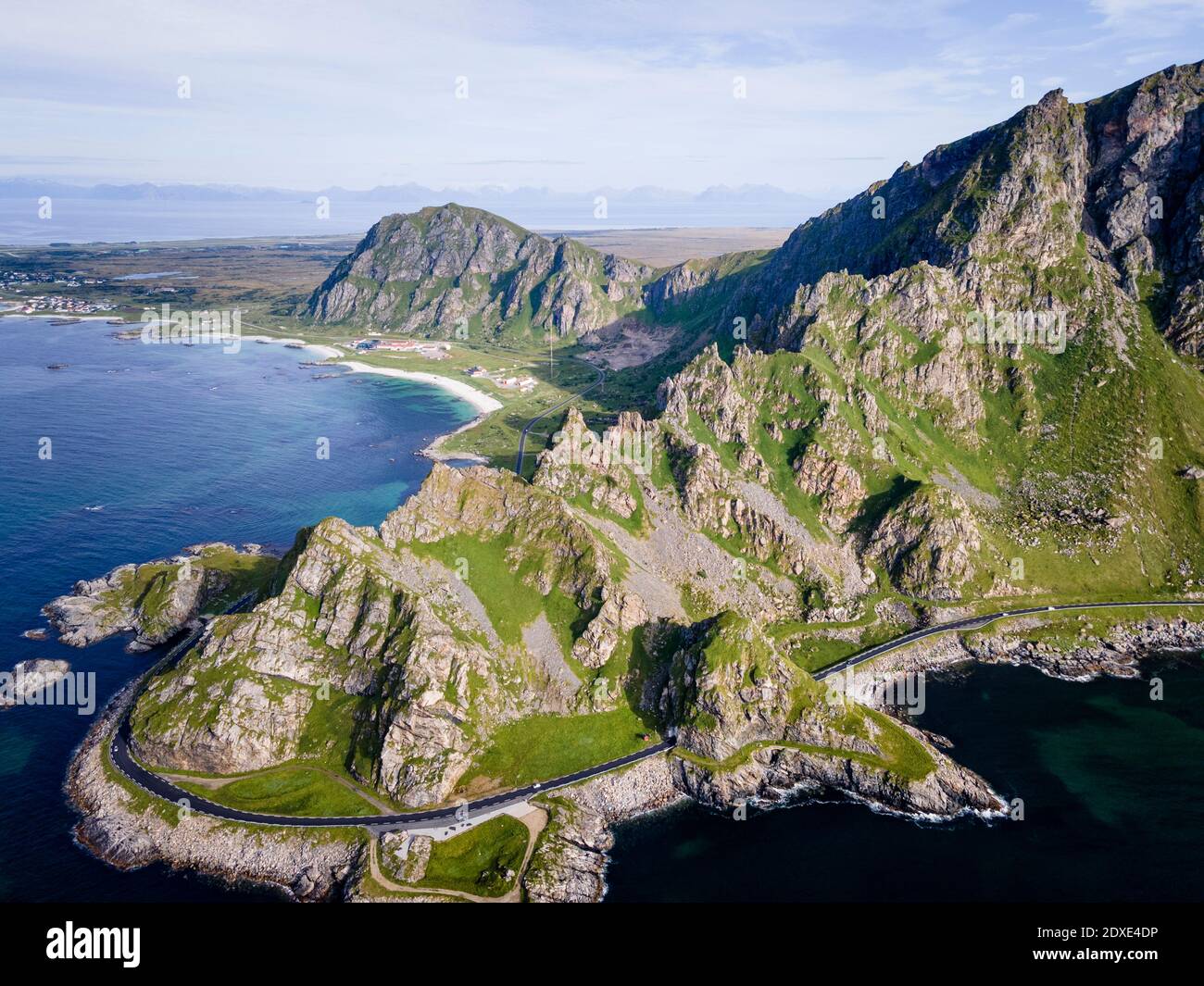 Landscape of mountain by sea at Andoya, Norway Stock Photo - Alamy