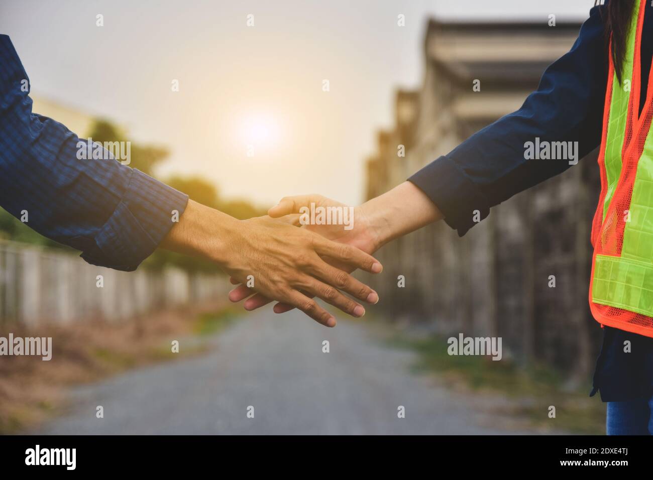 Engineer hands shake success project,Engineering shake hand Stock Photo ...