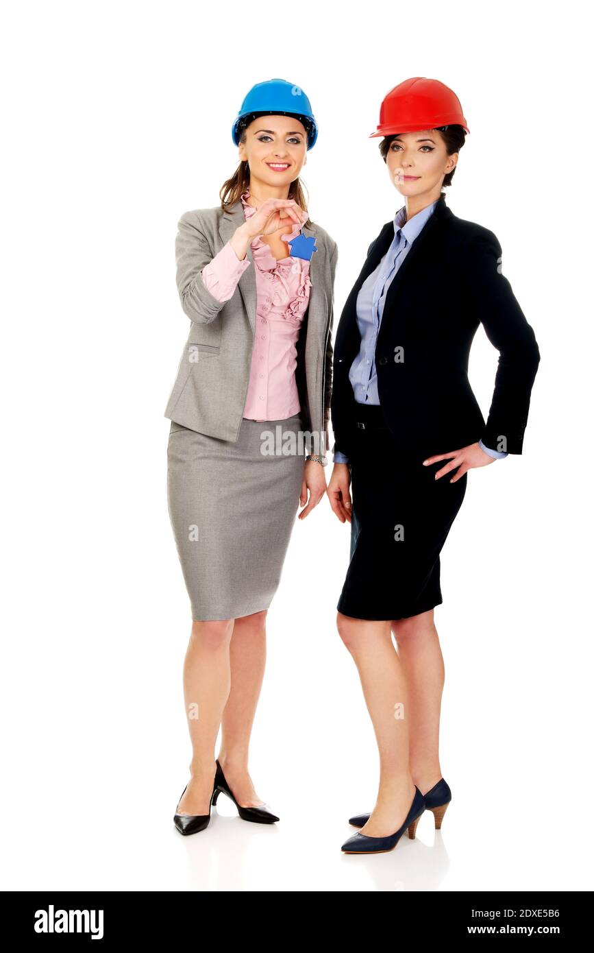 Female engineers smiling Cut Out Stock Images & Pictures - Alamy