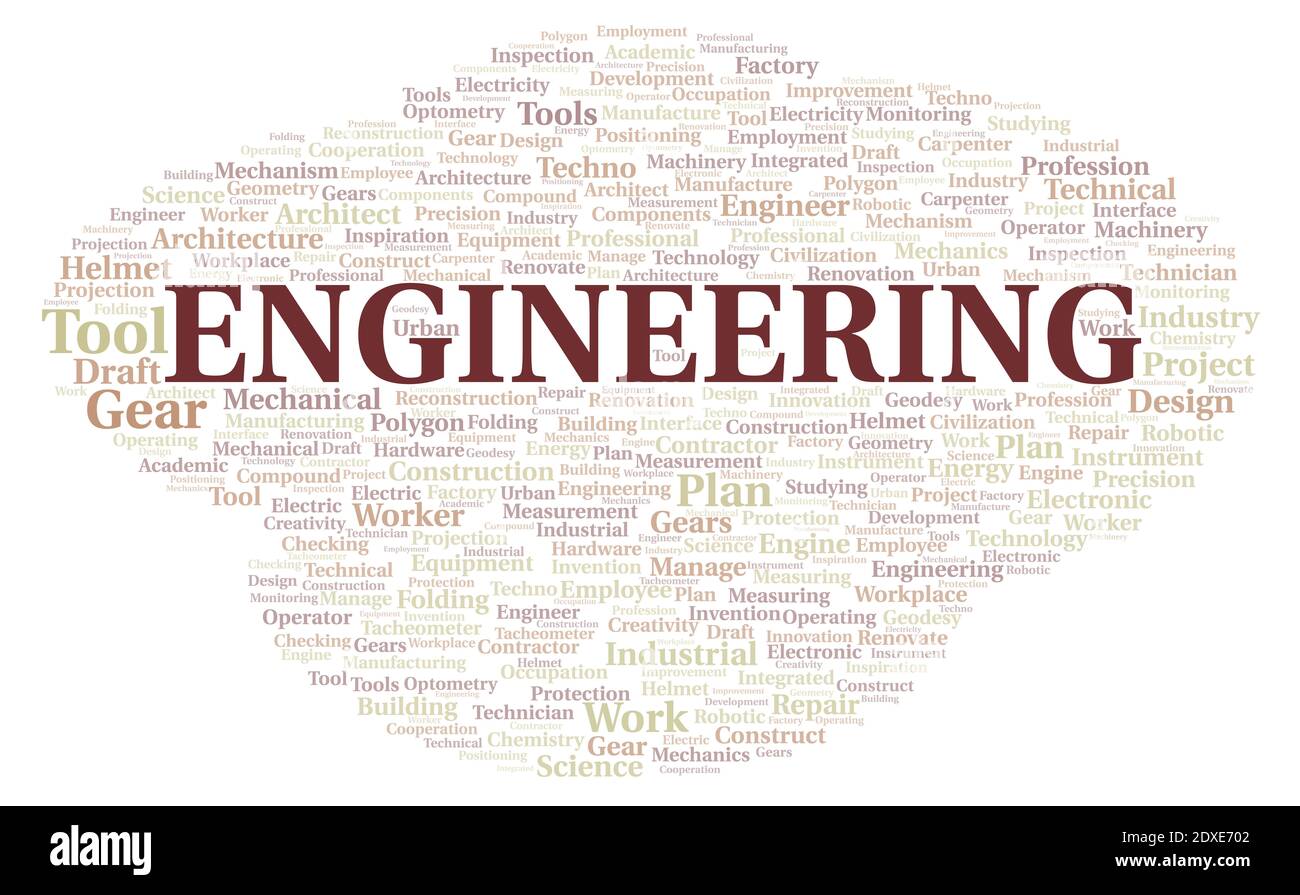 Structural Engineering typography word cloud create with text only ...