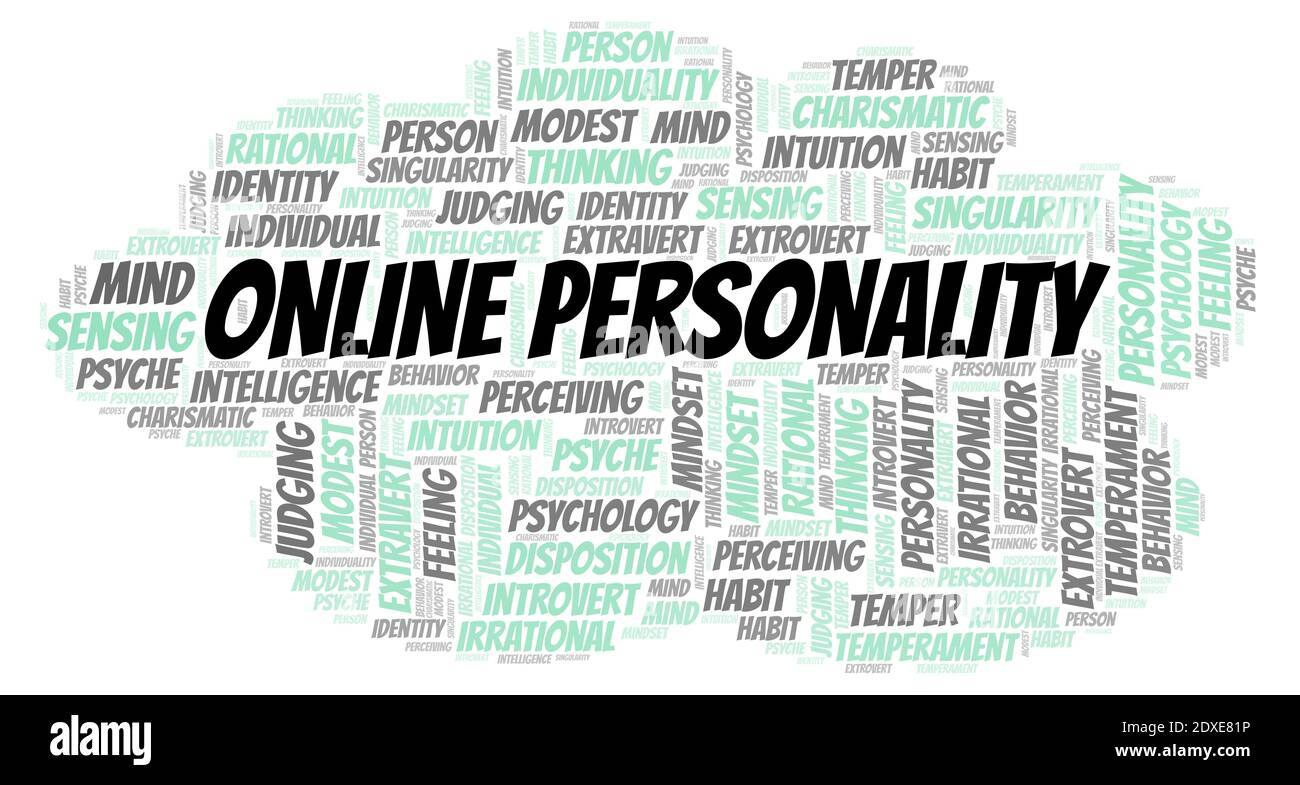Online Personality typography word cloud create with text only Stock ...