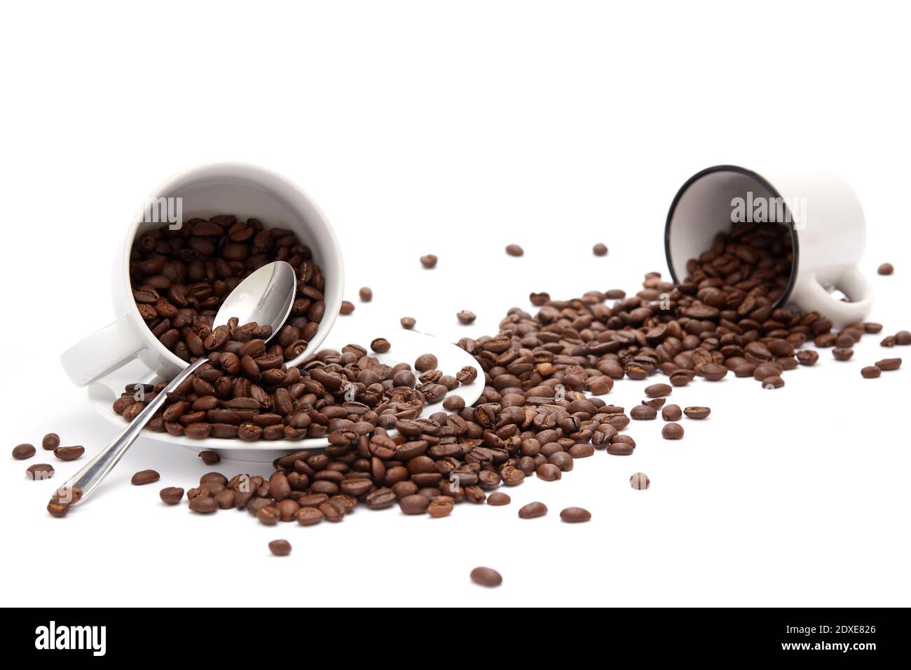 Coffee beans falling out cup hi-res stock photography and images - Alamy