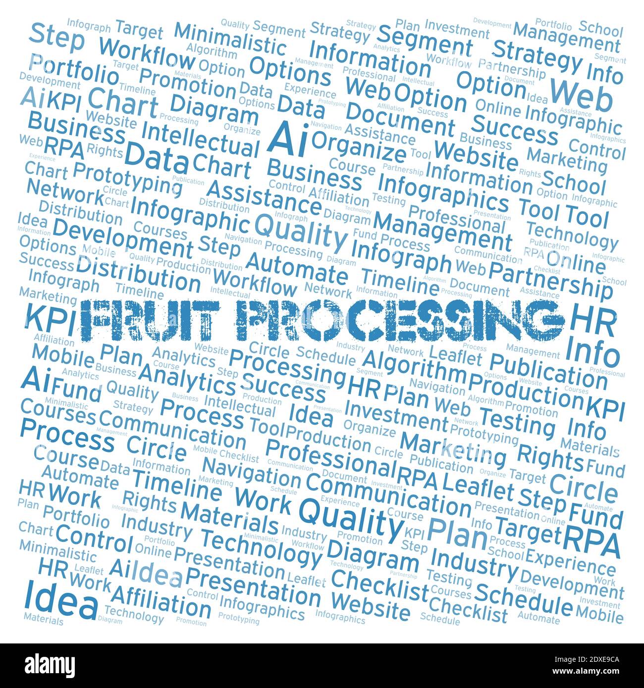 Fruit Processing typography word cloud create with text only Stock ...