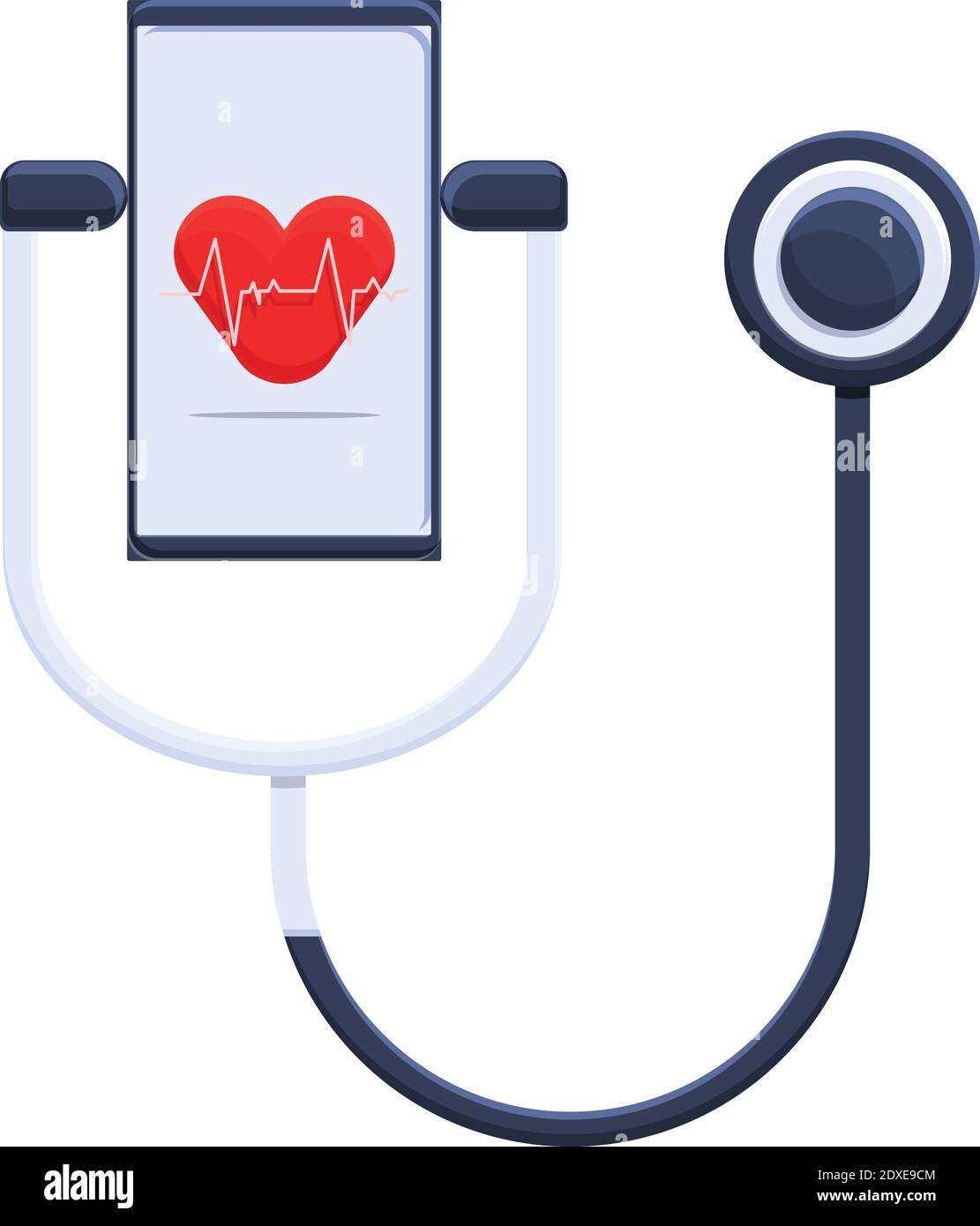 Telemedicine stethoscope icon. Cartoon of telemedicine stethoscope ...