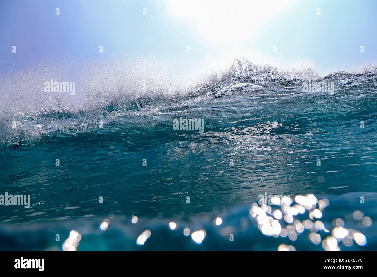 Blue splashing wave of Arabian Sea Stock Photo - Alamy