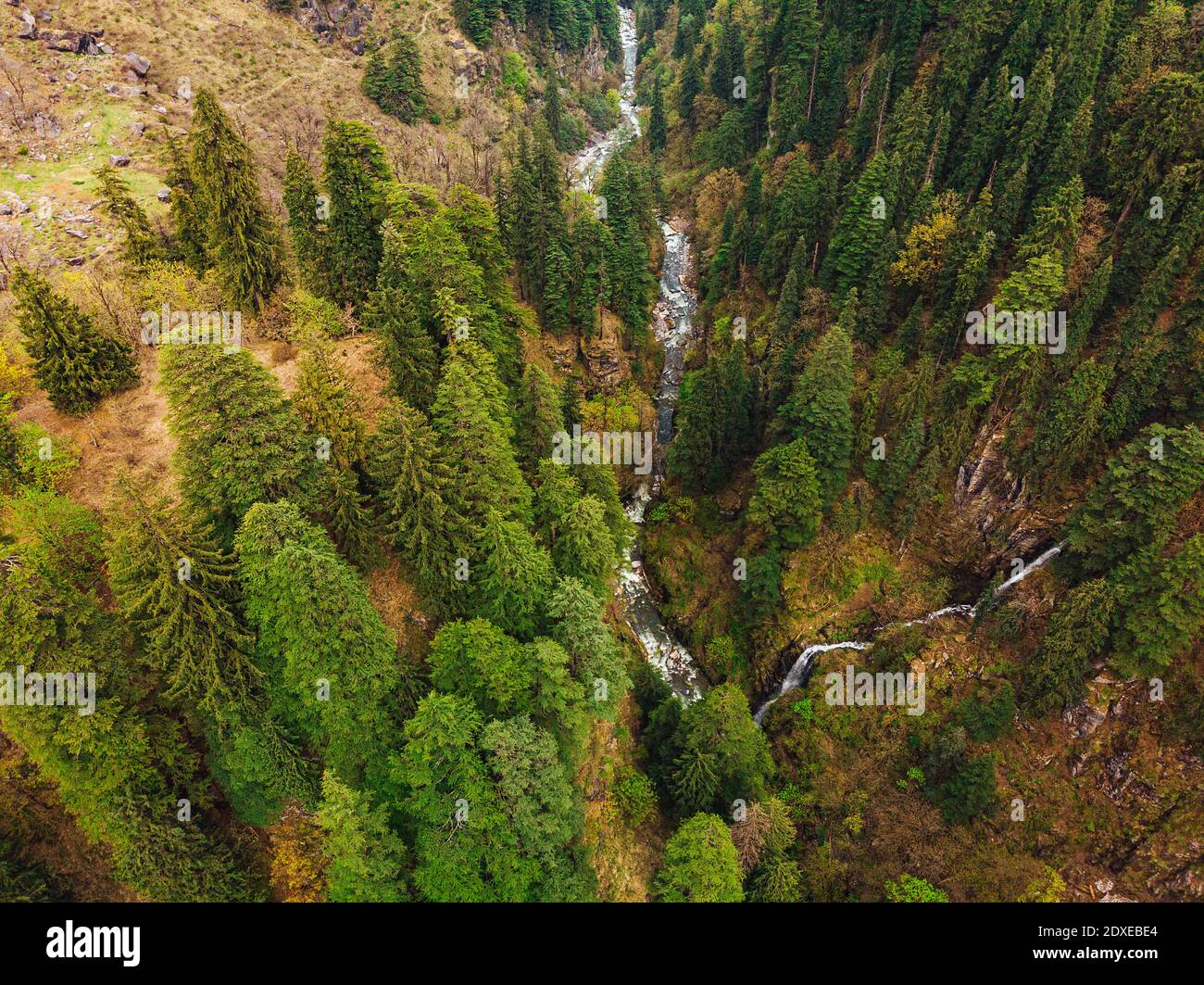 Aerial shot stream flowing through hi-res stock photography and images ...