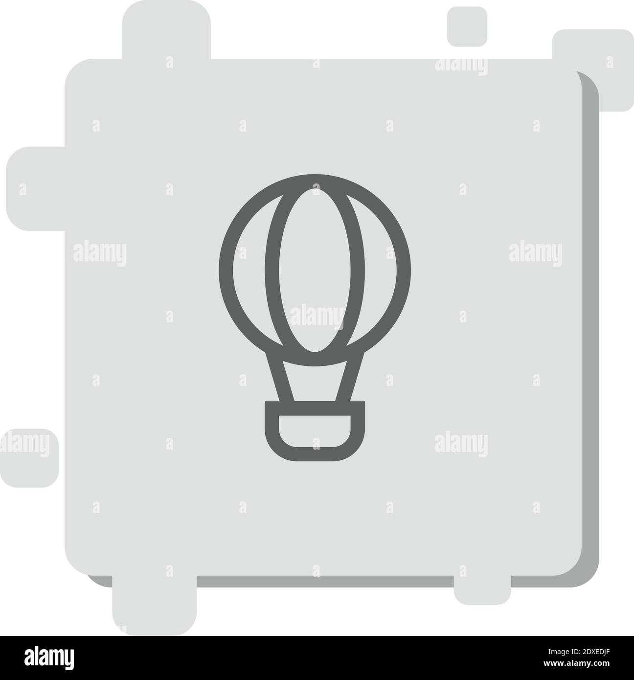 hot air balloon baby toy vector icon modern simple vector illustration ...