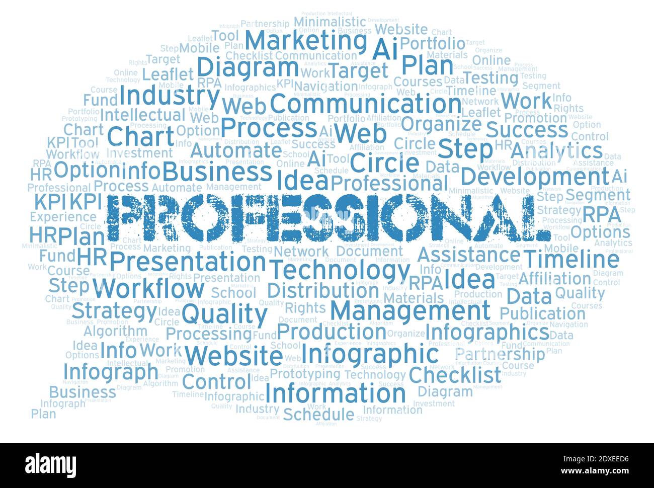 Professional typography word cloud create with text only Stock Photo ...