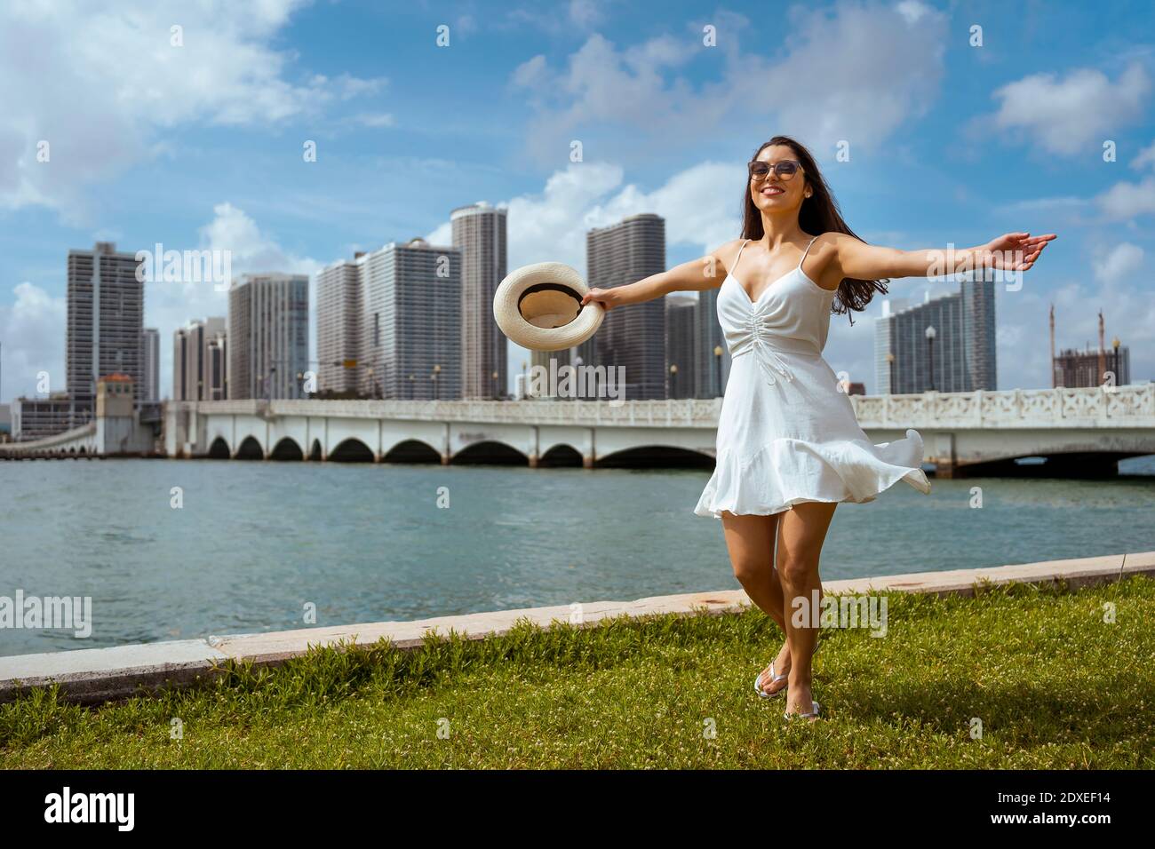 Woman during holidays in Miami, Florida, United States Stock Photo - Alamy