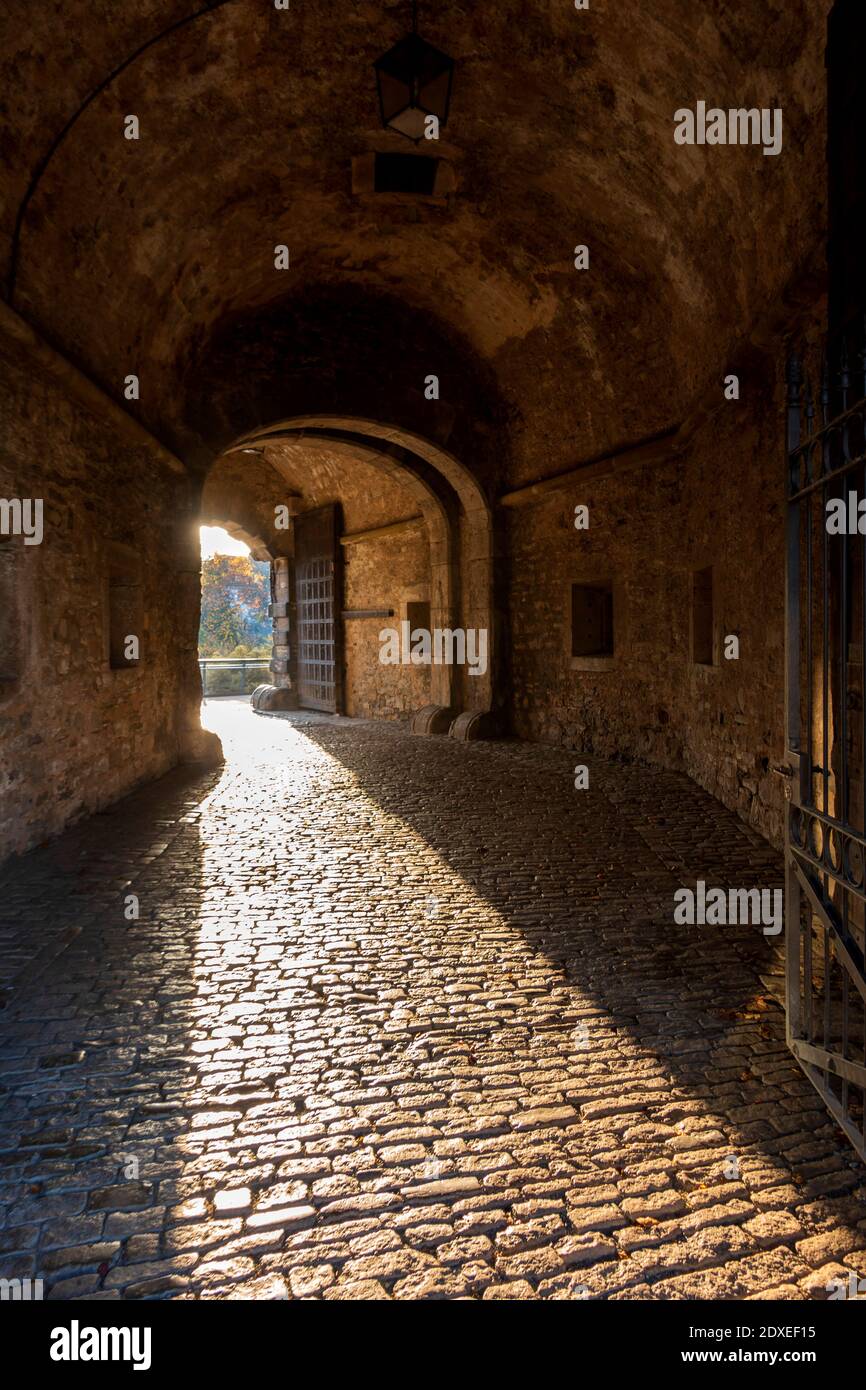 Old stone passageway at Zeller Tor with sunlingt Stock Photo - Alamy