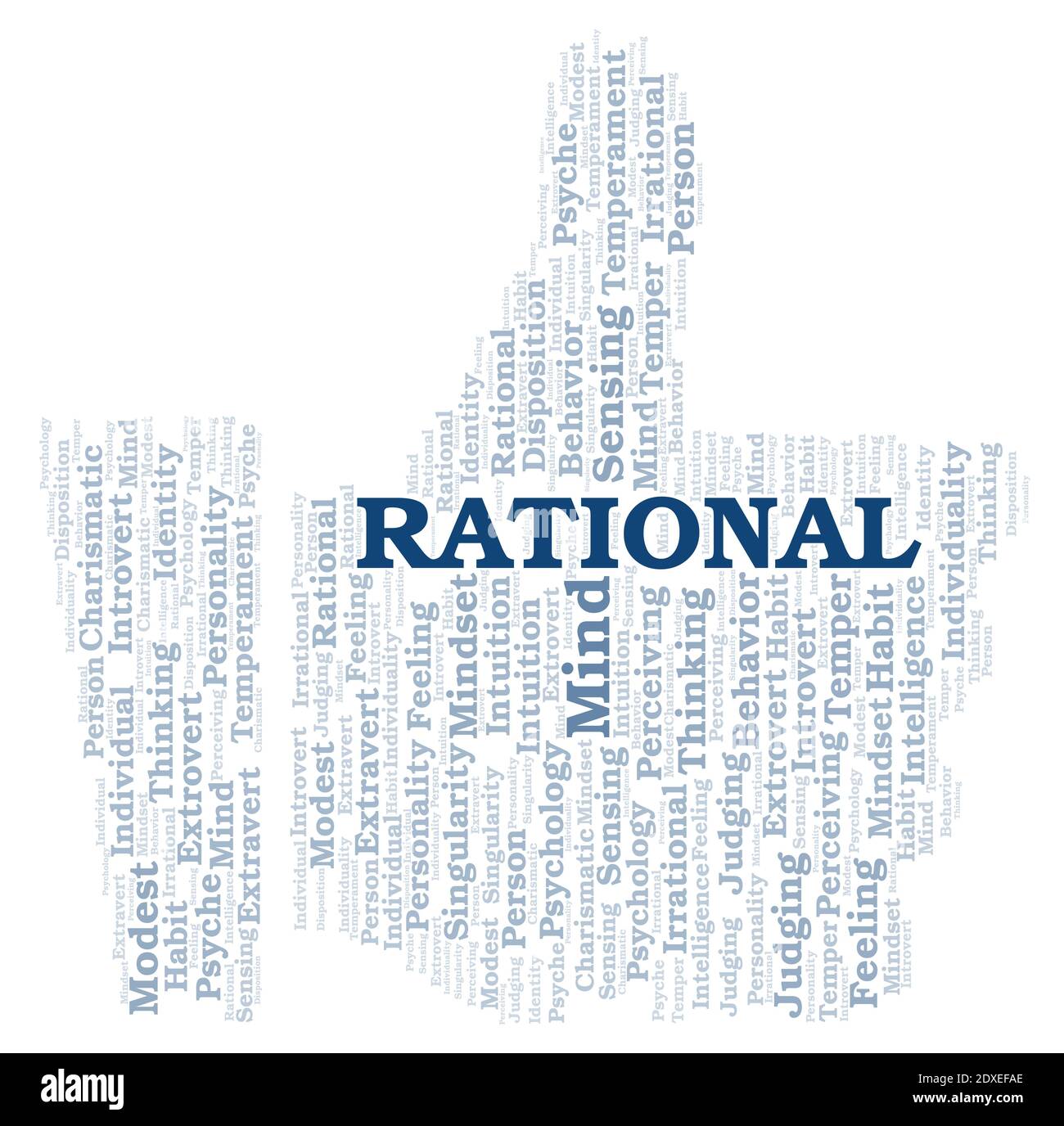 Rational typography word cloud create with text only Stock Photo - Alamy