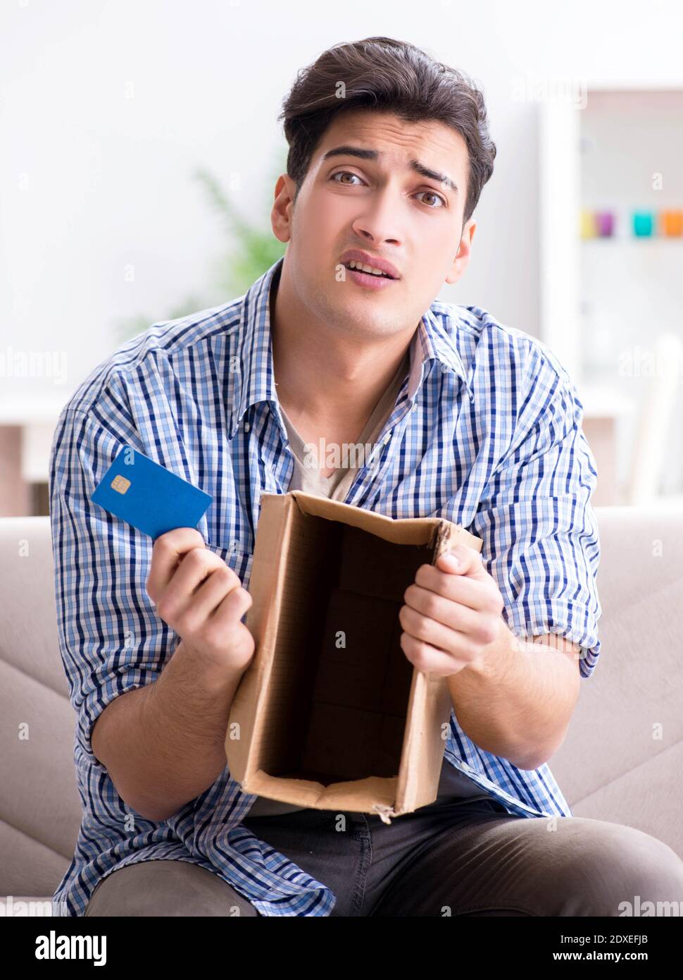The man receiving empty parcel with stolen goods Stock Photo - Alamy