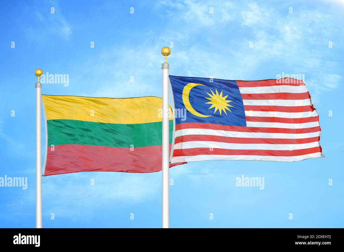 Malaysia lithuania two flags hi-res stock photography and images - Alamy