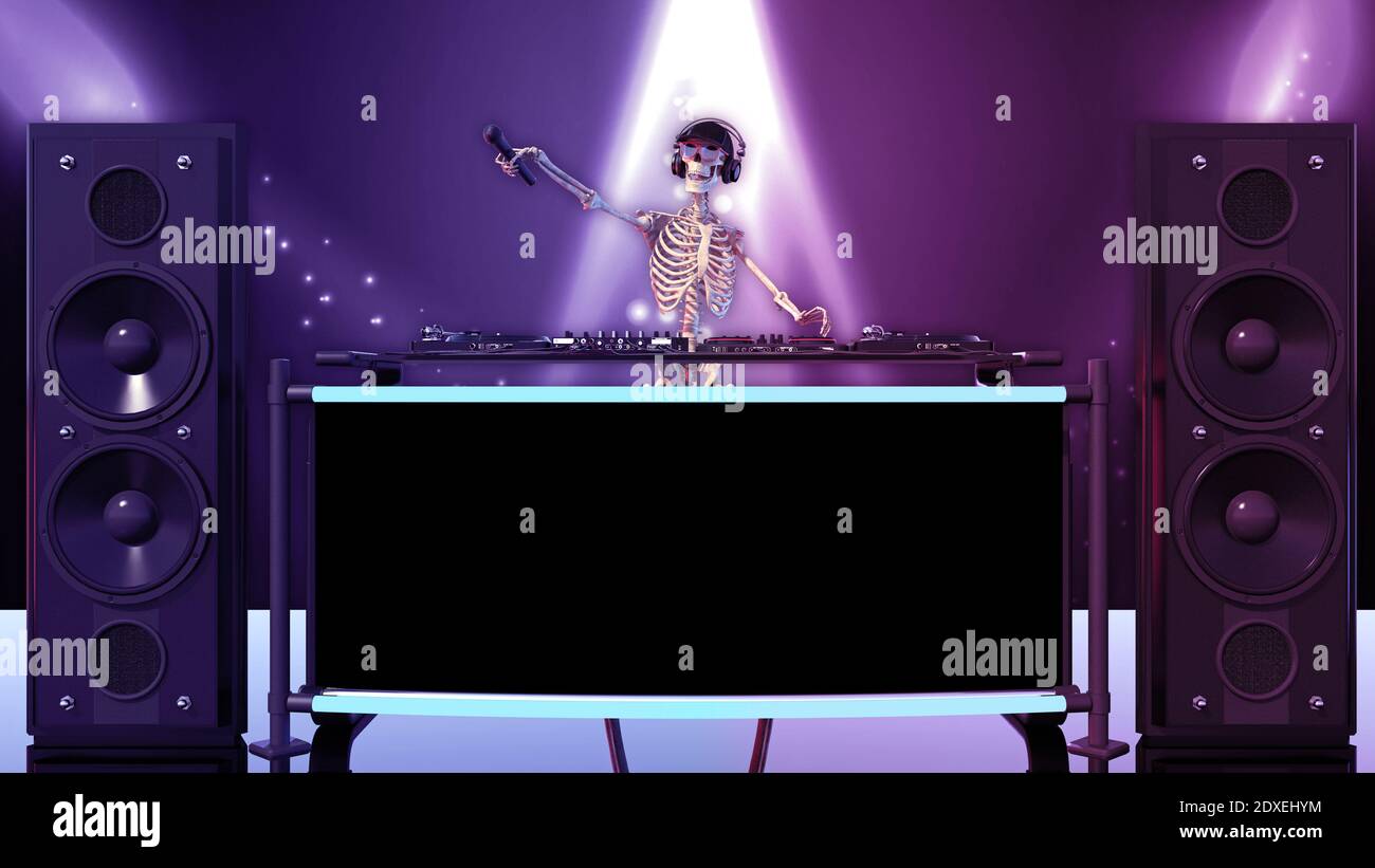 Skeleton headphones hi-res stock photography and images - Alamy