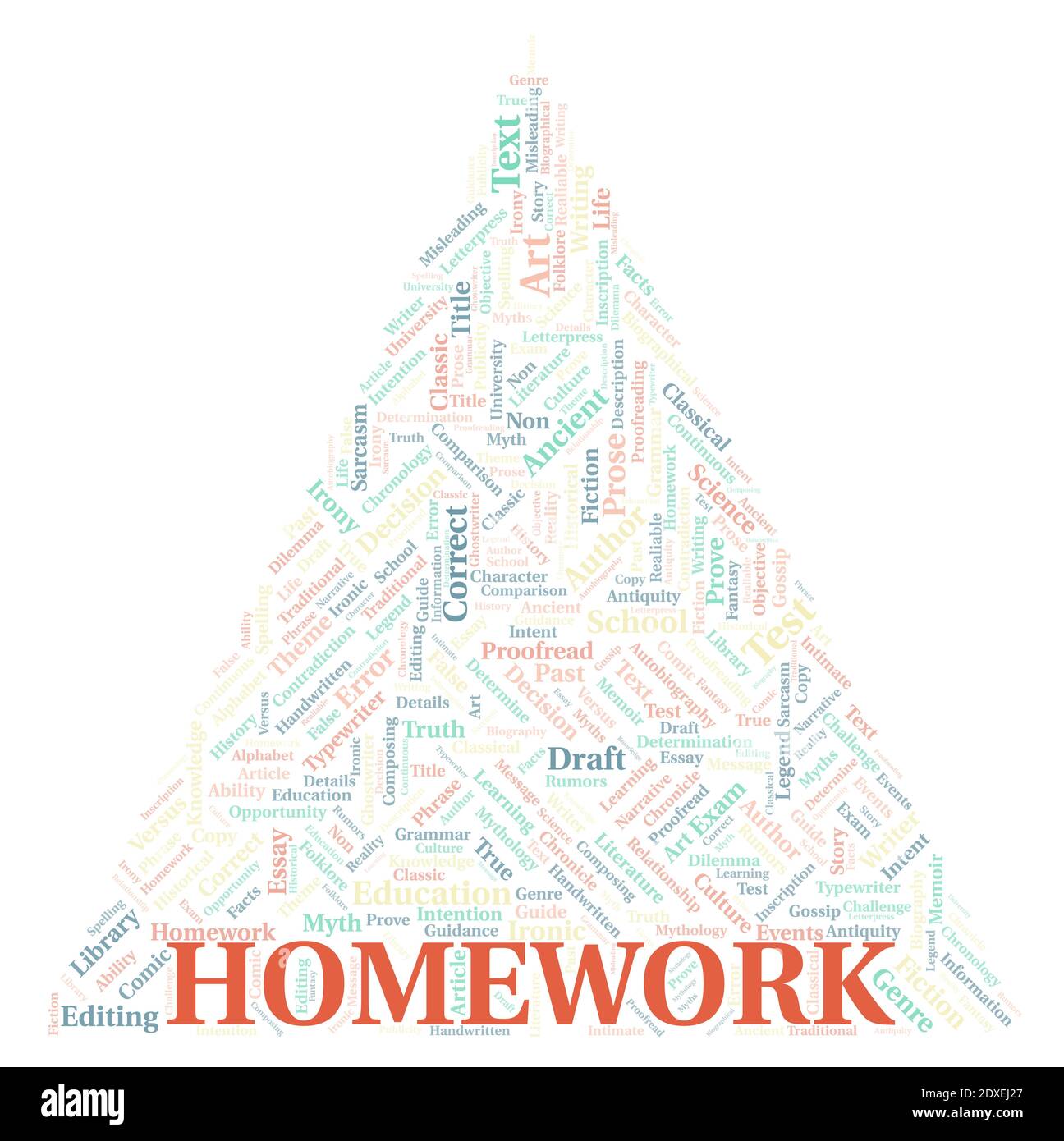 Homework word cloud hi-res stock photography and images - Alamy
