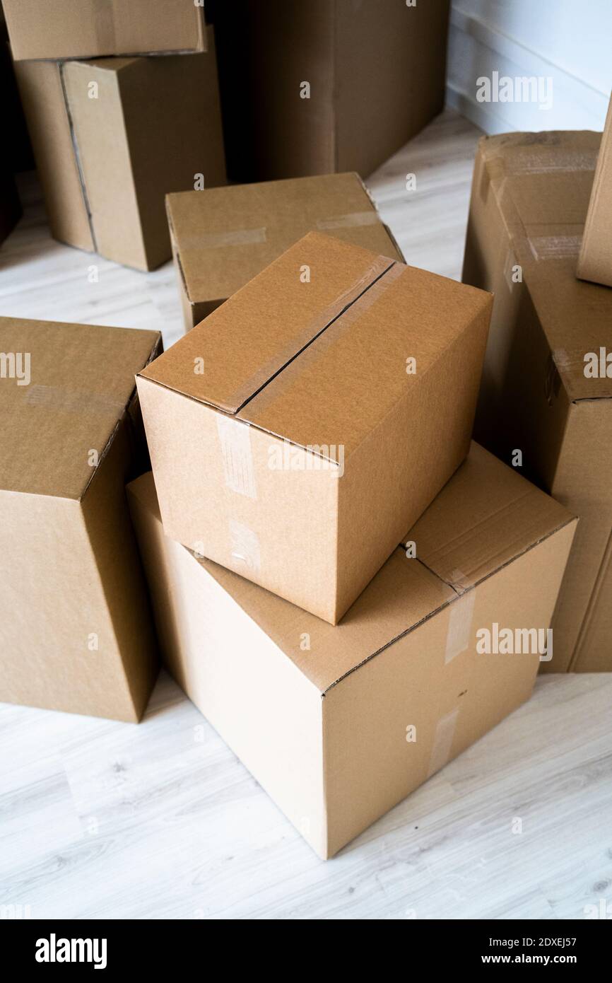 Stack cardboard boxes hi-res stock photography and images - Alamy