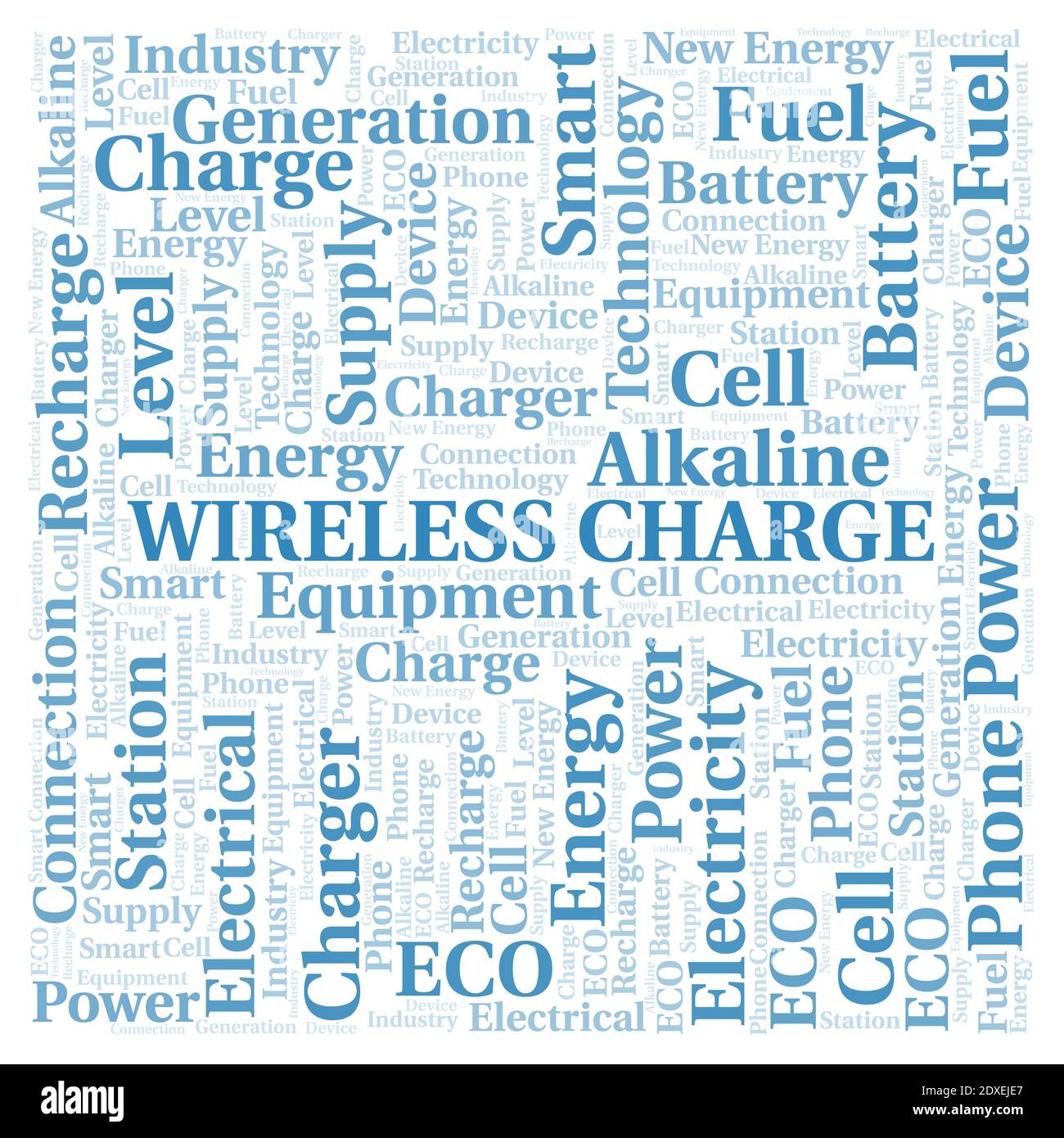Wireless Charge typography word cloud create with text only Stock Photo ...