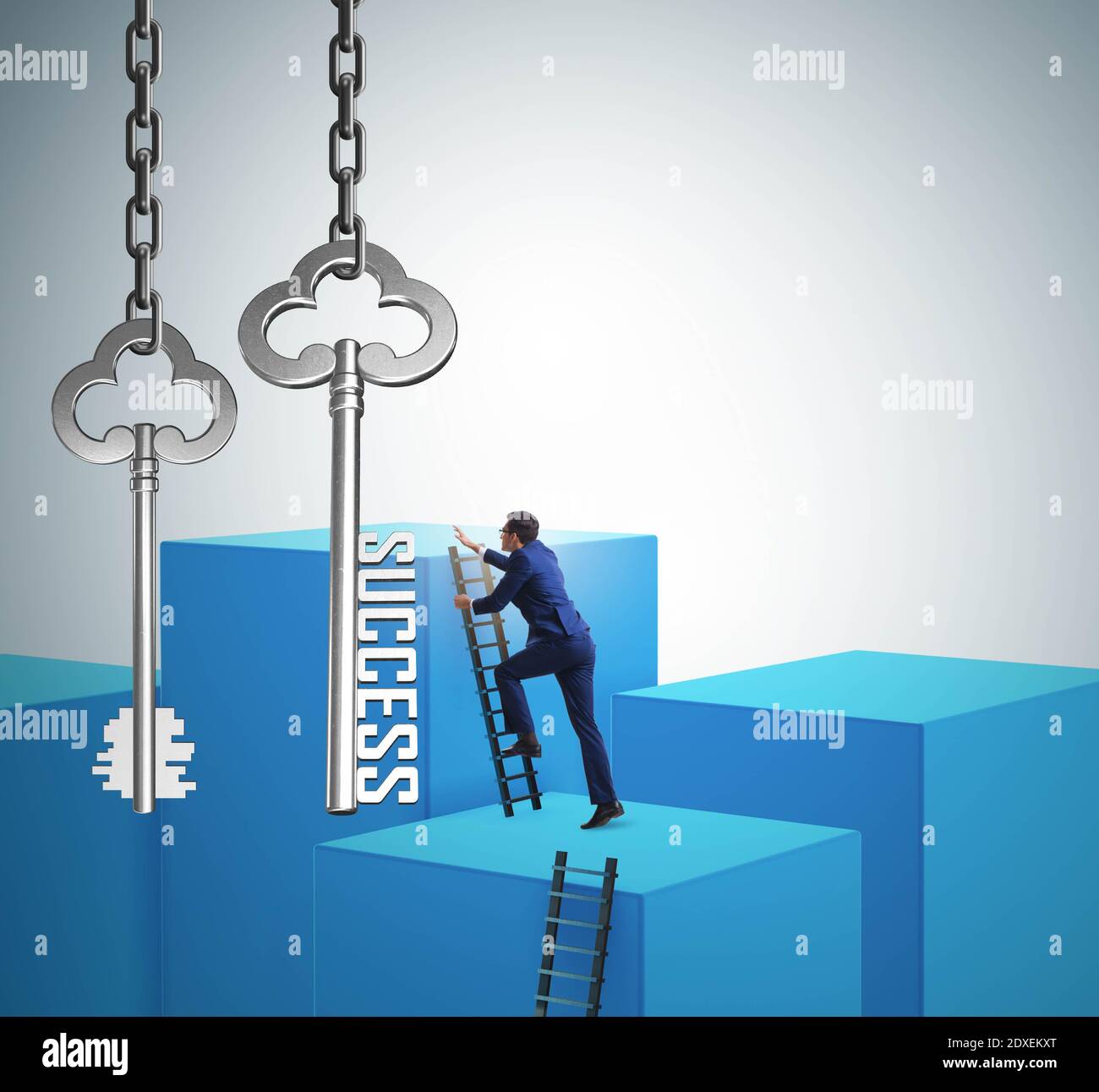 The businessman in key to financial success concept Stock Photo - Alamy