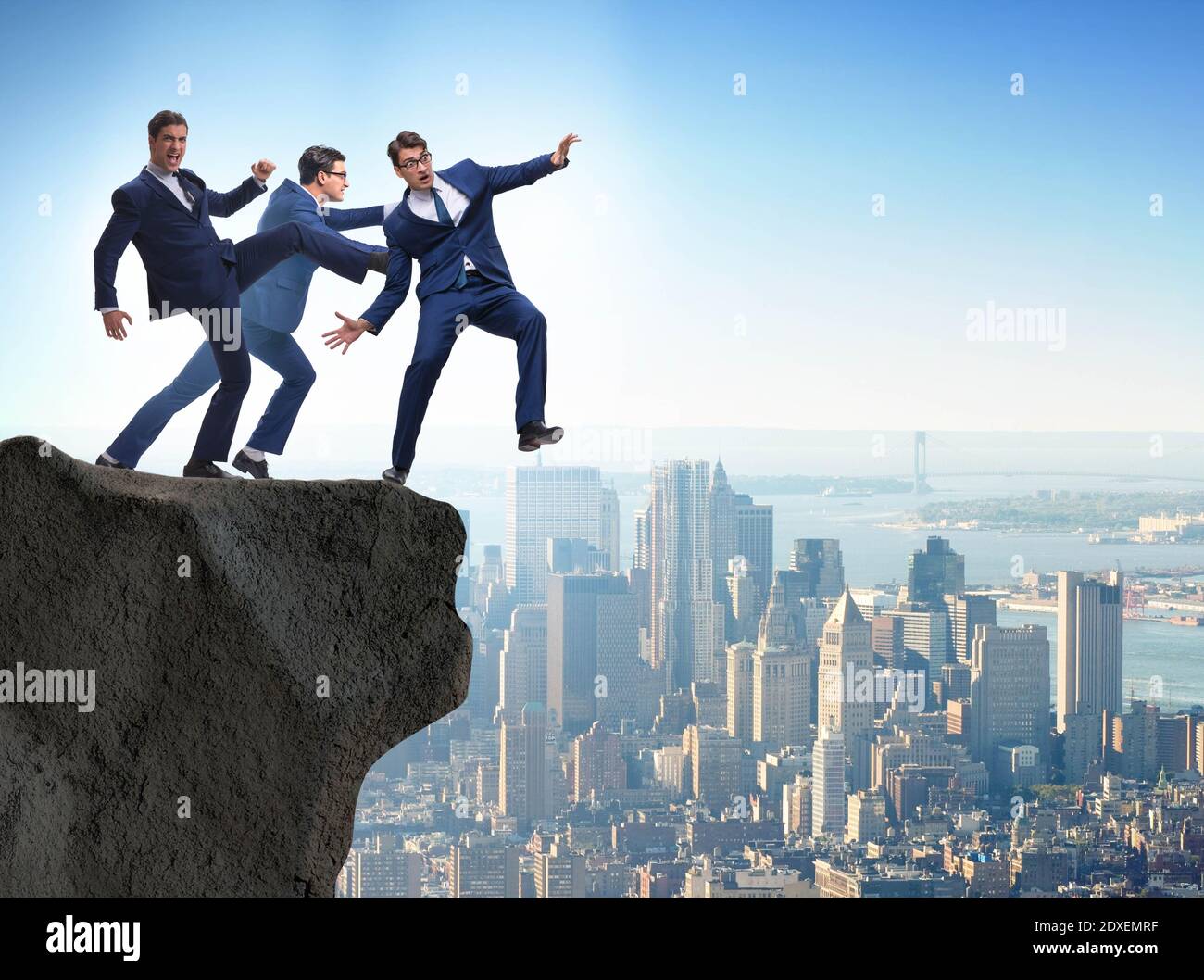 The business unethical competition concept with businessmen Stock Photo ...