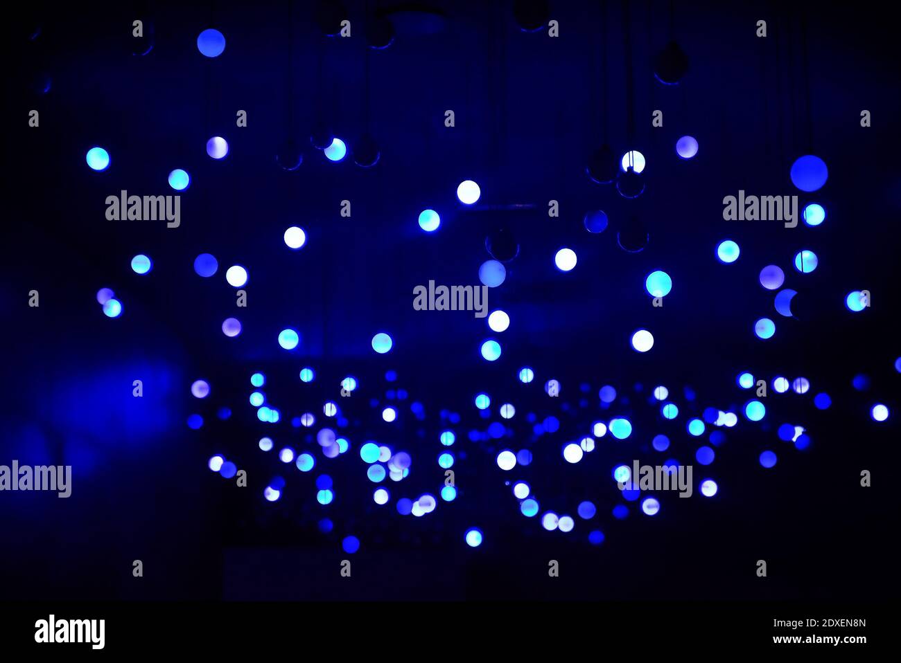 Blurry dark blue abstract light Stock Photo - Alamy