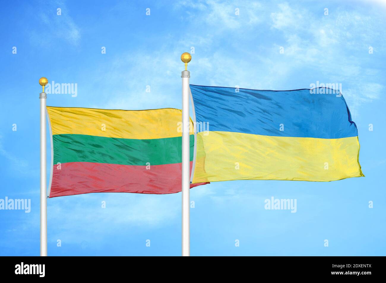 Ukrainian and lithuanian flags hi-res stock photography and images - Alamy