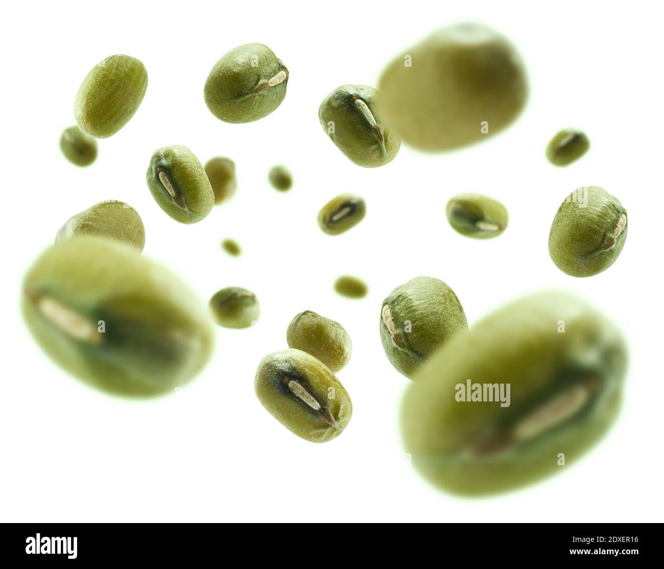 Green mash levitates on a white background Stock Photo - Alamy