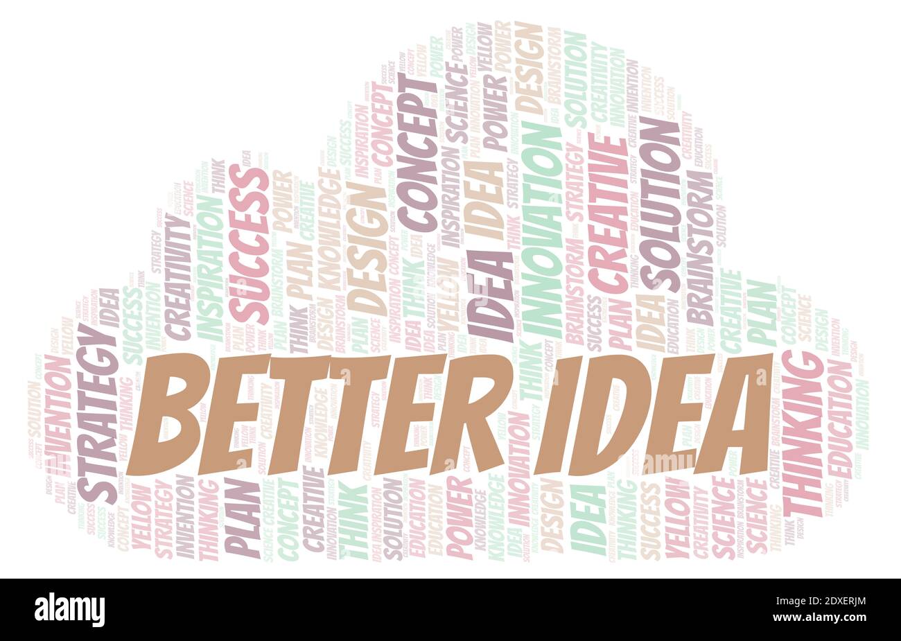 Better Idea typography word cloud create with text only Stock Photo - Alamy