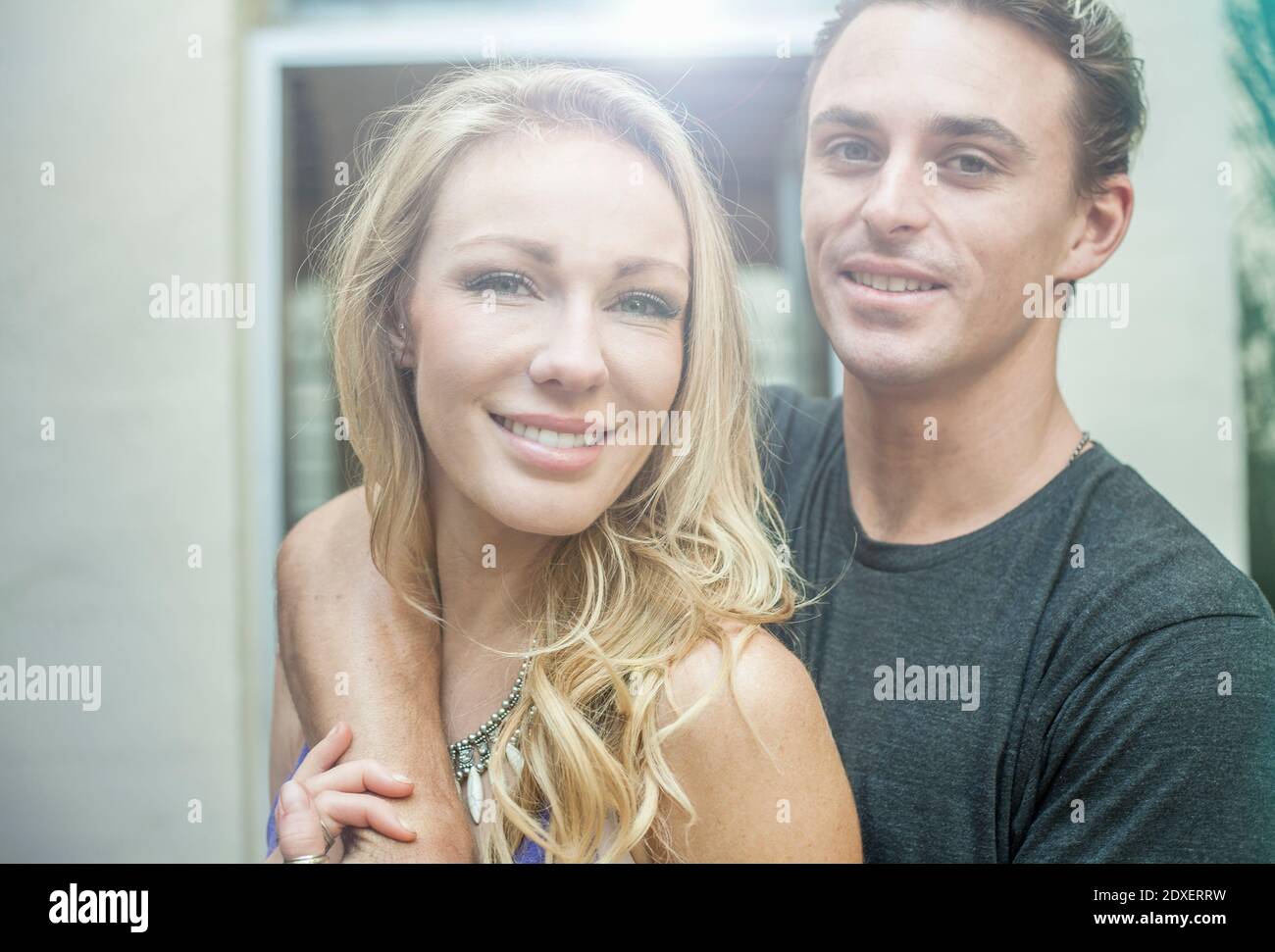 Young couple back of head hi-res stock photography and images - Alamy