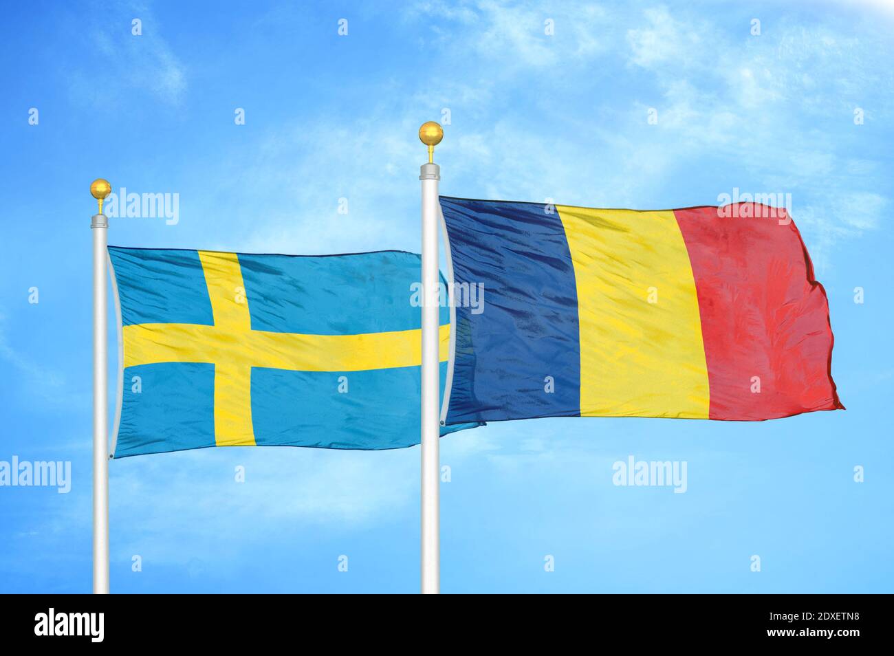Sweden chad flag hi-res stock photography and images - Alamy
