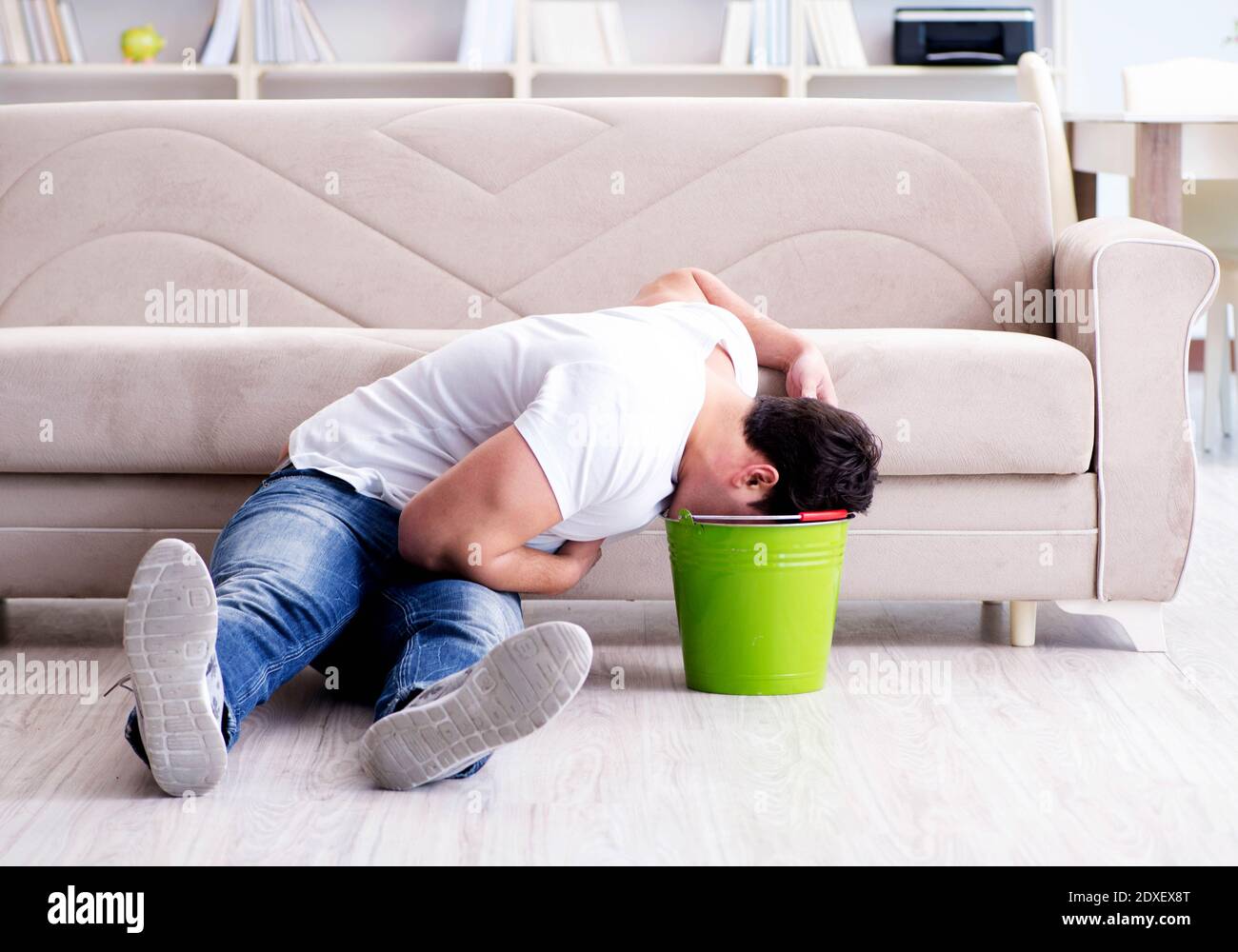 The man suffering from sick stomach and vomiting Stock Photo - Alamy
