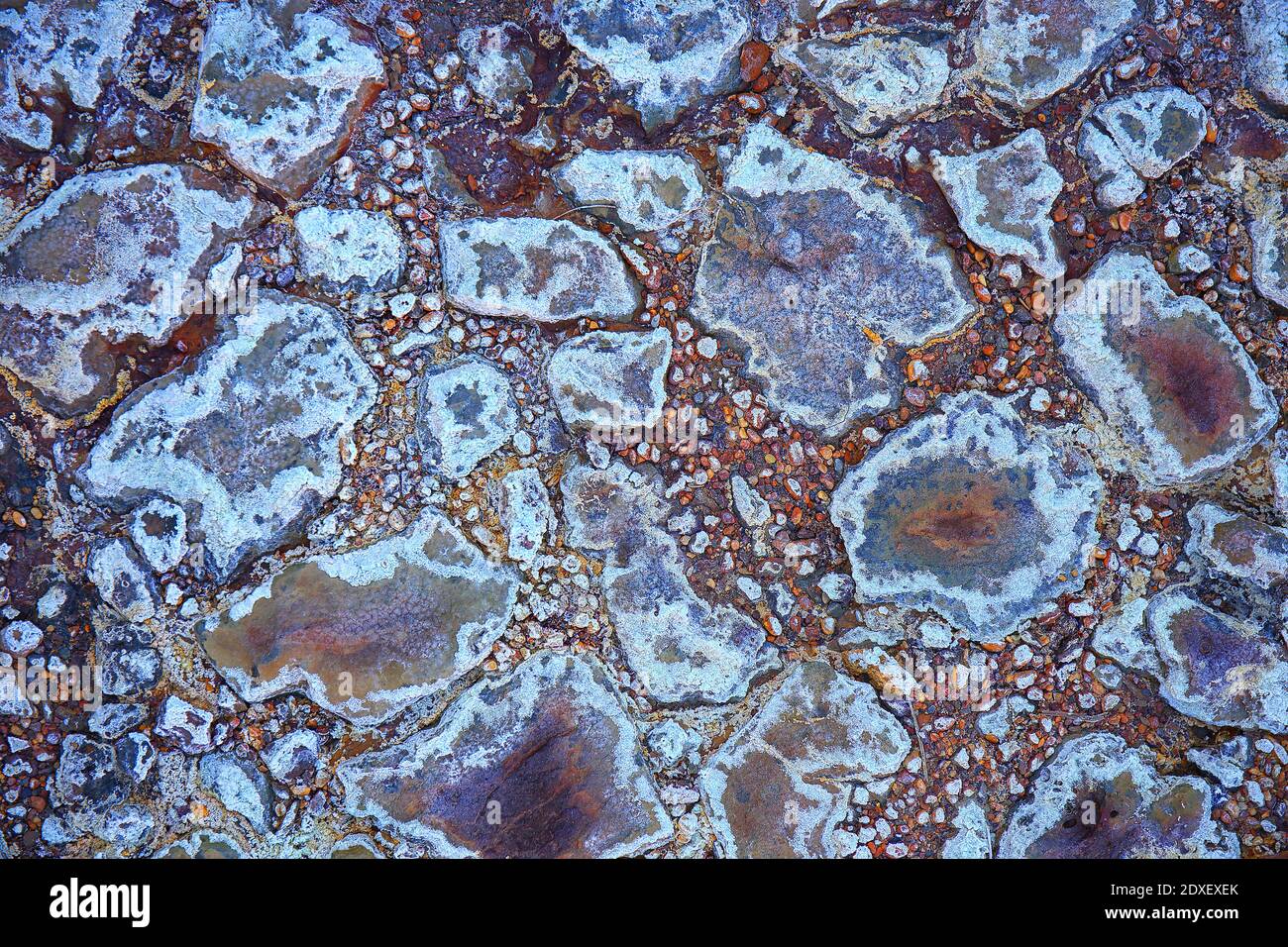 Dried riverbed with rocks Stock Photo - Alamy