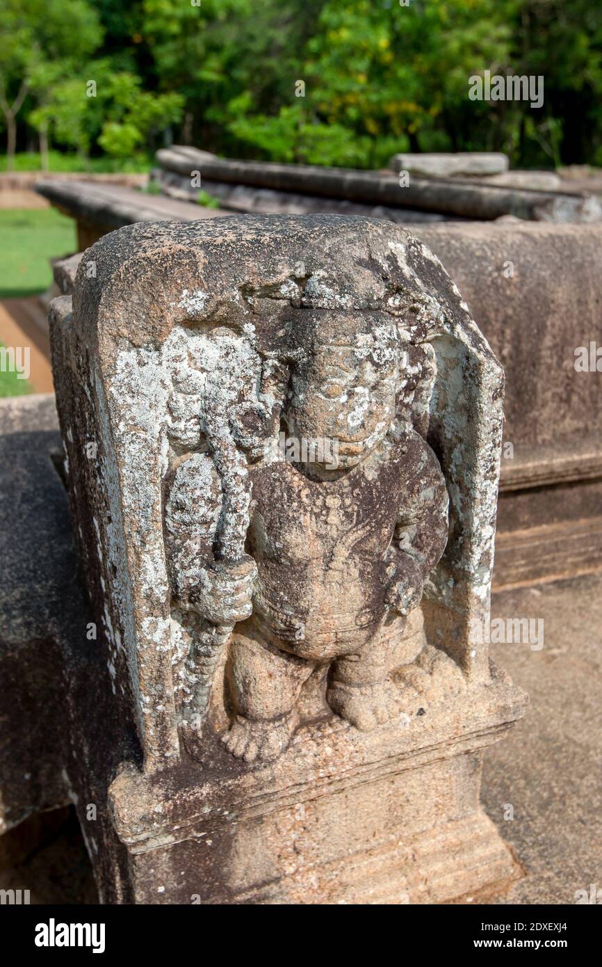 A beautiful guard stone within the Ratnaprasada where Abhayagiri monks ...