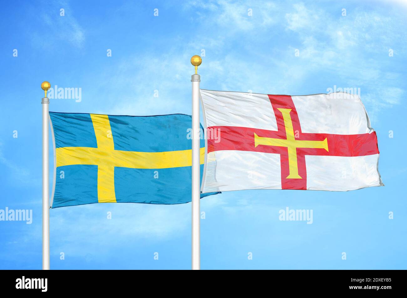 Sweden guernsey flag hi-res stock photography and images - Alamy