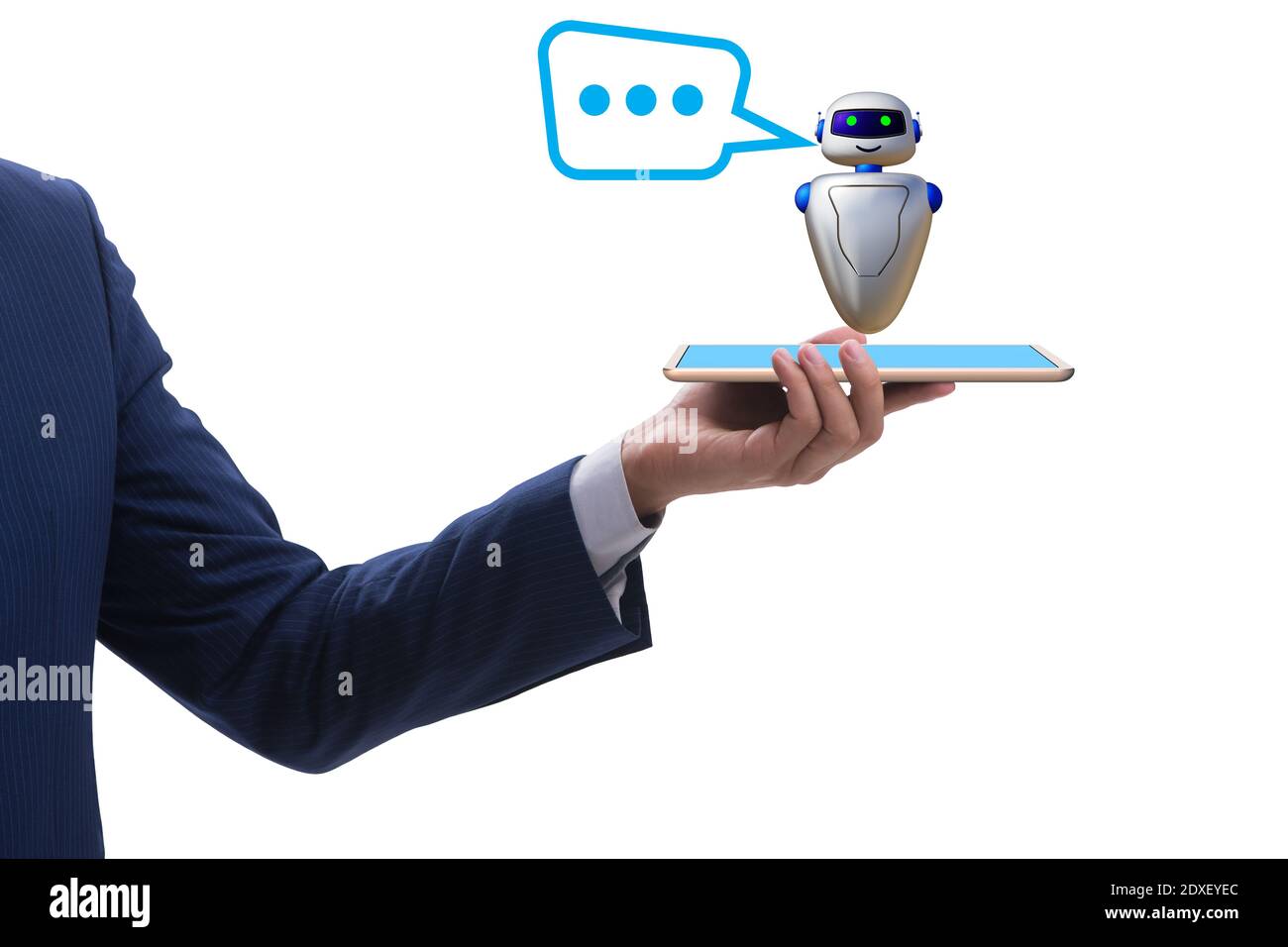 Concept of chat bot in the modern business communication Stock Photo ...