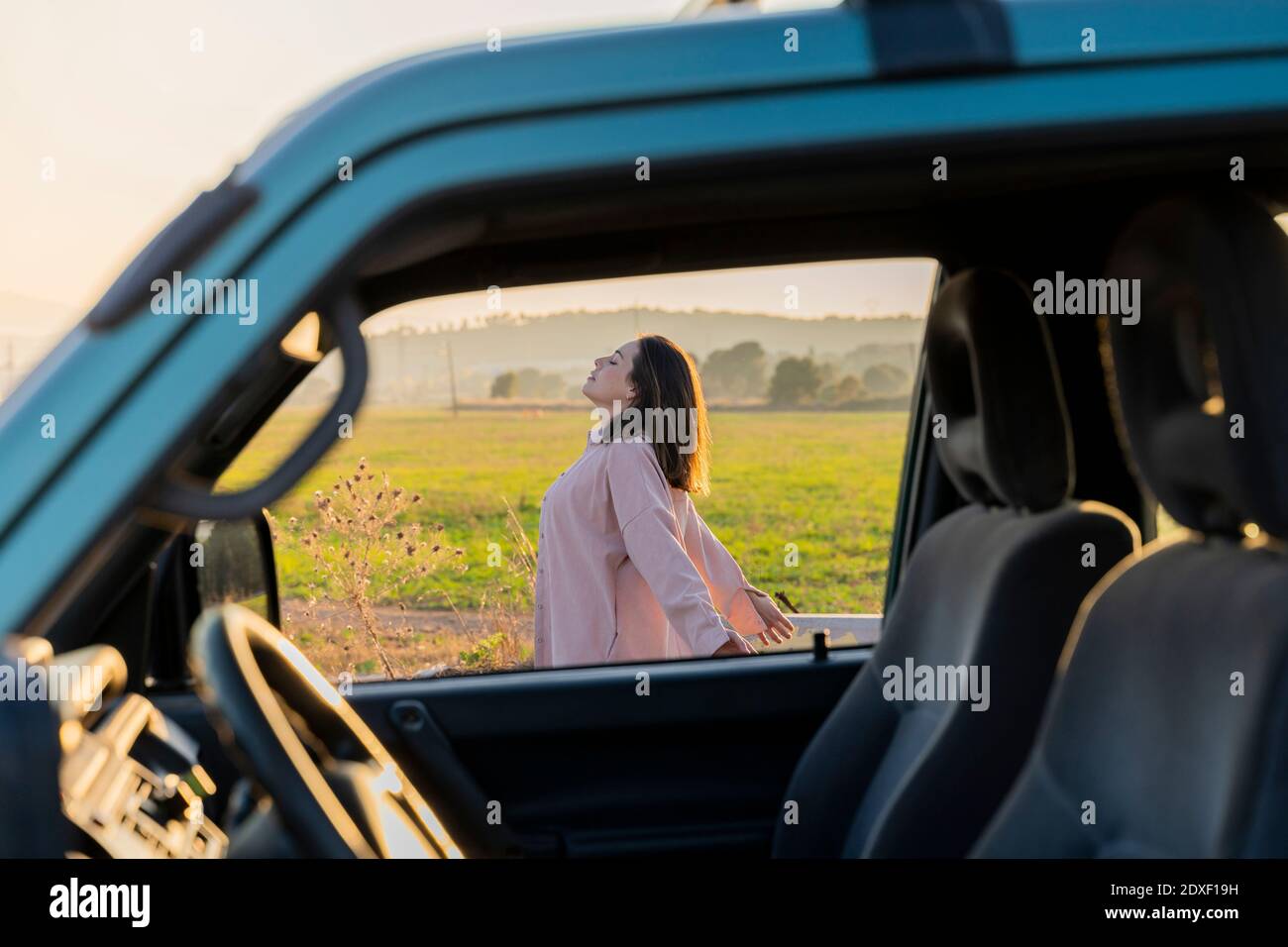 Sunset seen from side car hi-res stock photography and images - Alamy