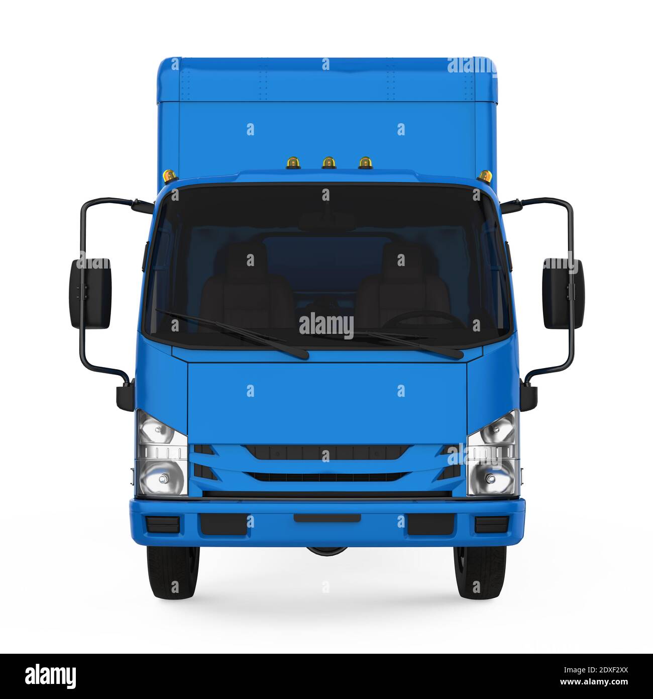 Blue Delivery Truck Isolated Stock Photo - Alamy