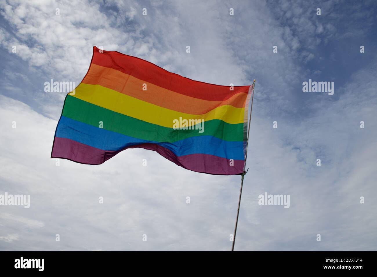Flying the rainbow flag High Resolution Stock Photography and Images ...