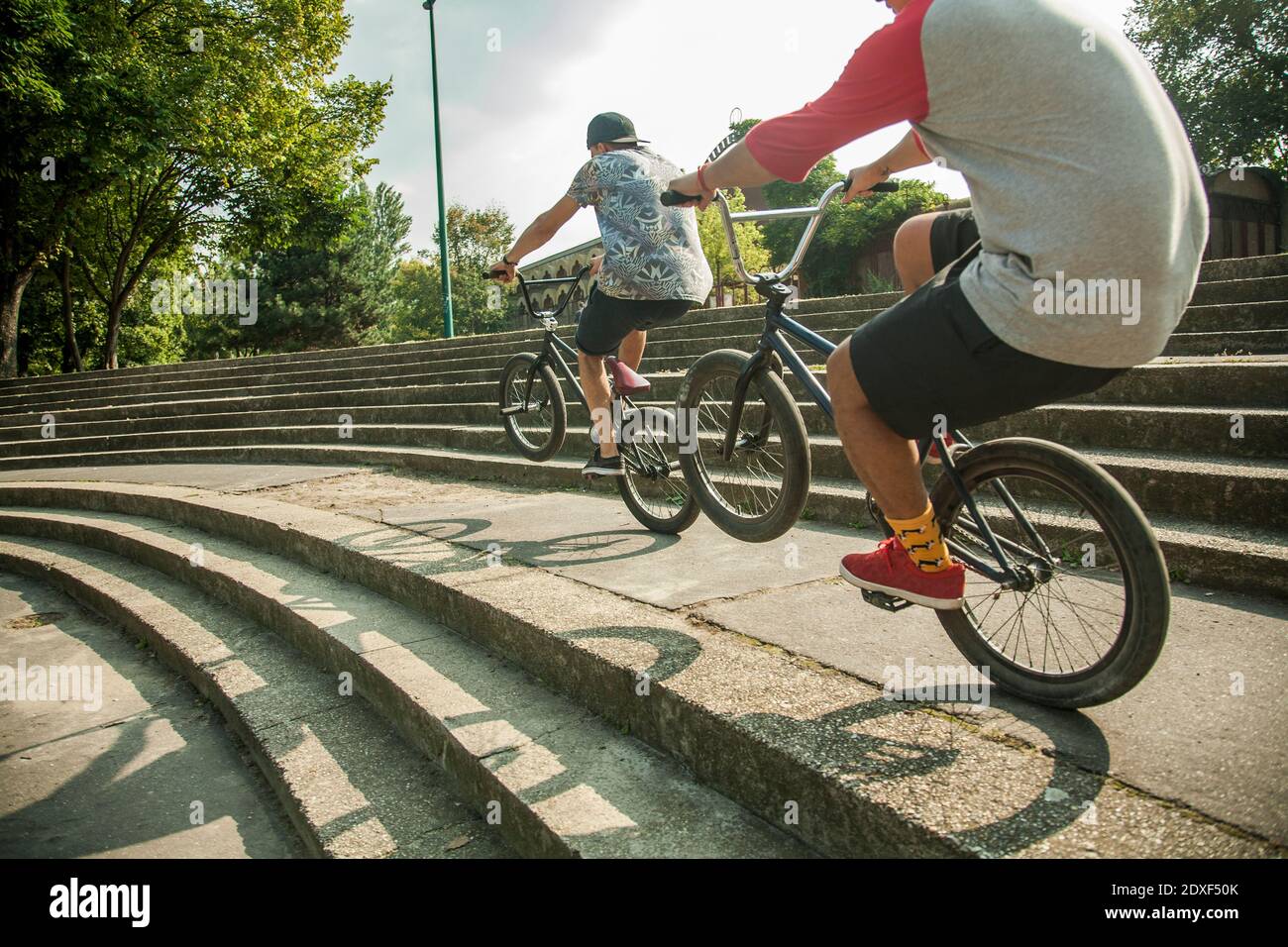 Young men on bmx bikes hi-res stock photography and images - Alamy