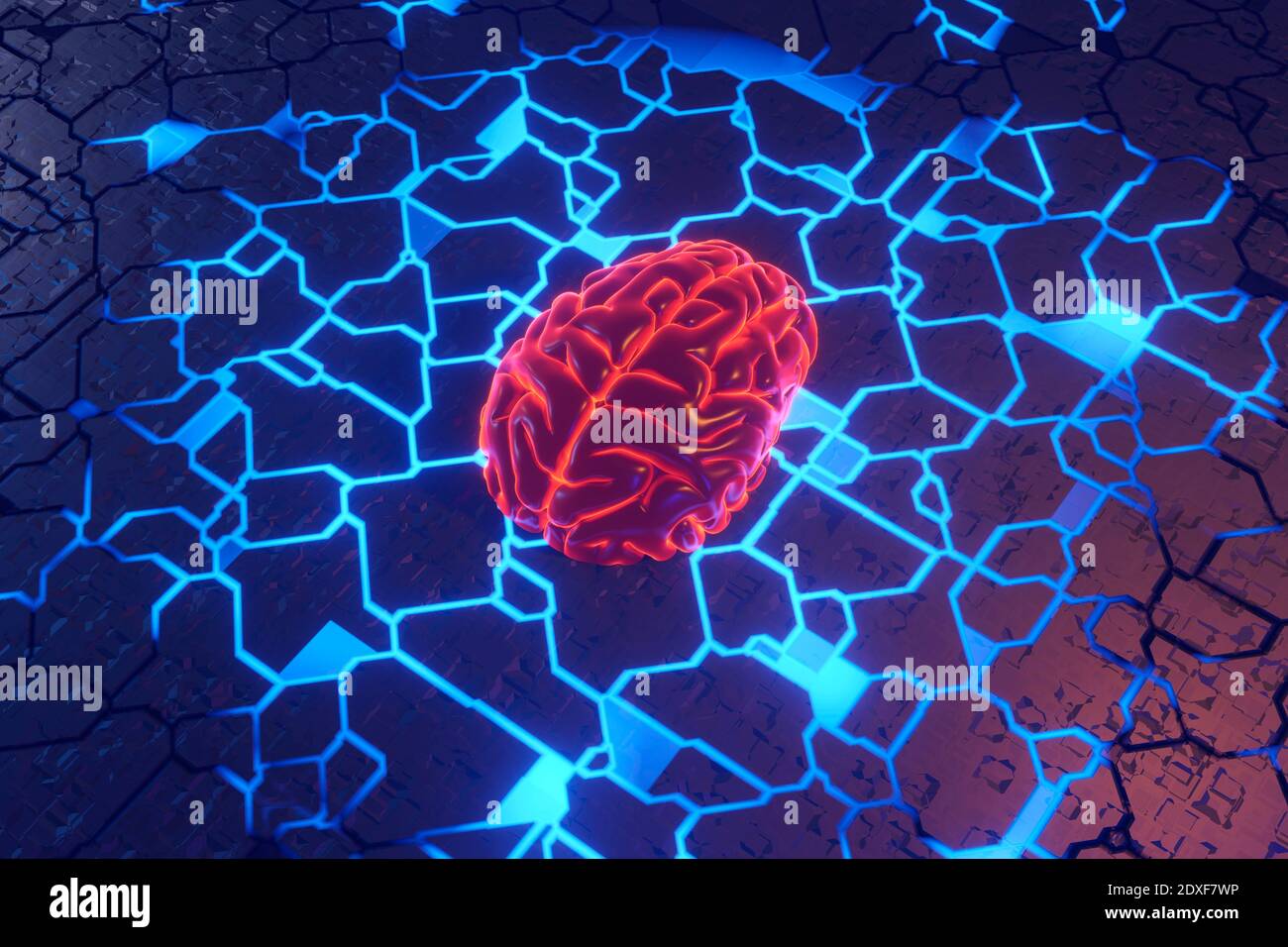 Human brain and circuit board hi-res stock photography and images - Alamy