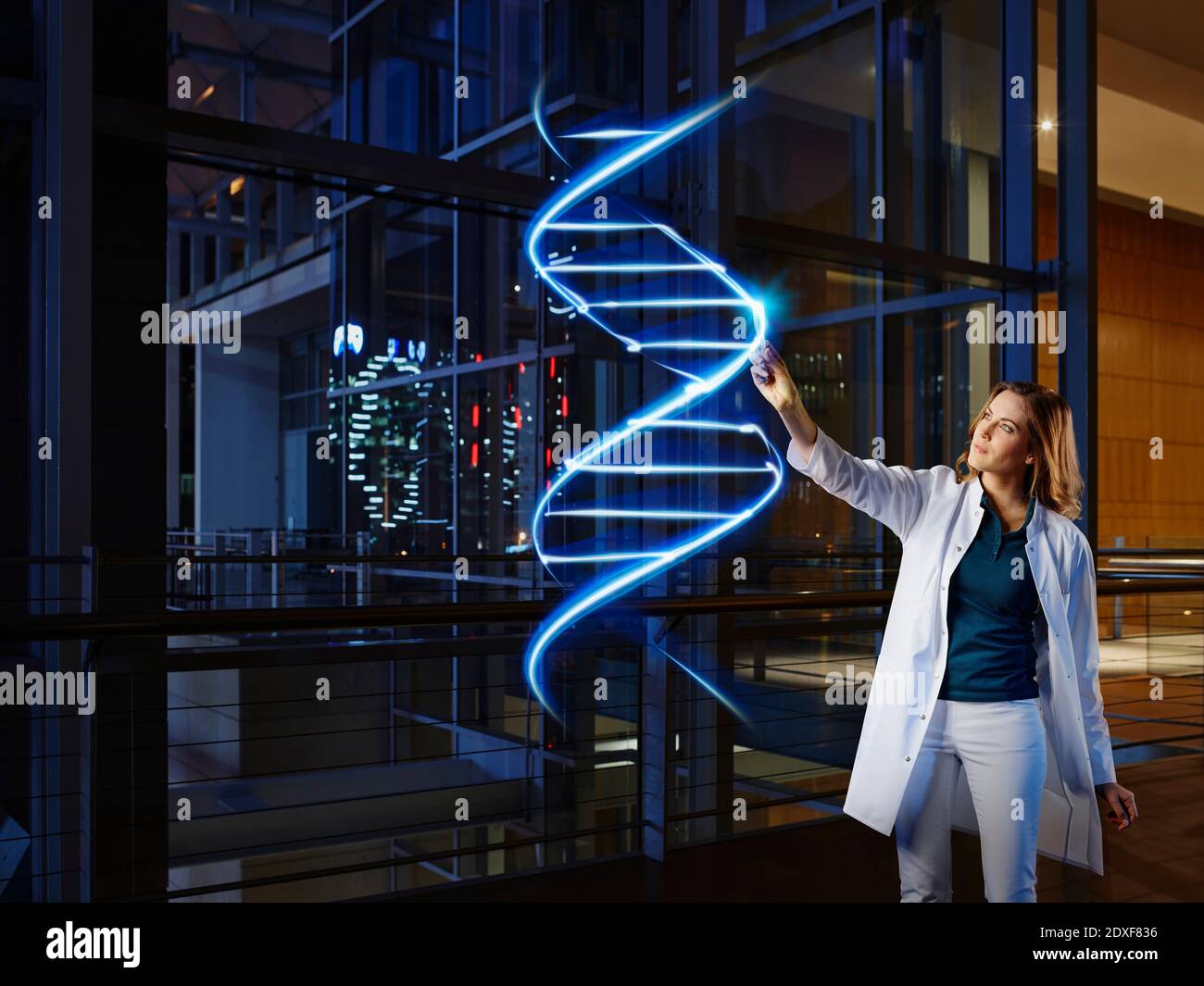 Female doctor examining DNA in laboratory at hospital Stock Photo - Alamy