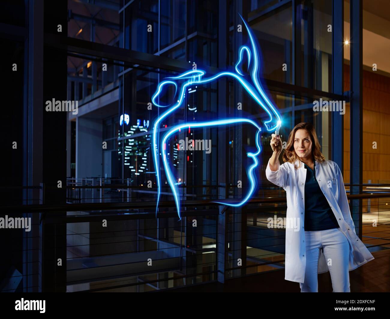 Female doctor analyzing nasal in laboratory at hospital Stock Photo - Alamy