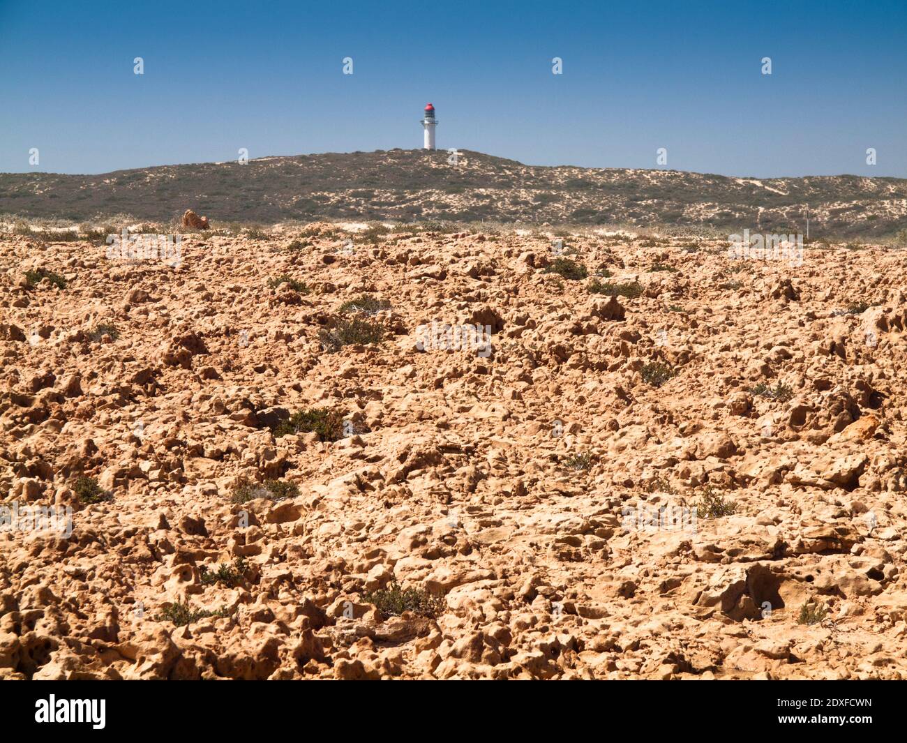 Point Quobba Lighthouse on Beagle Hill, Gascoyne Coast north of ...