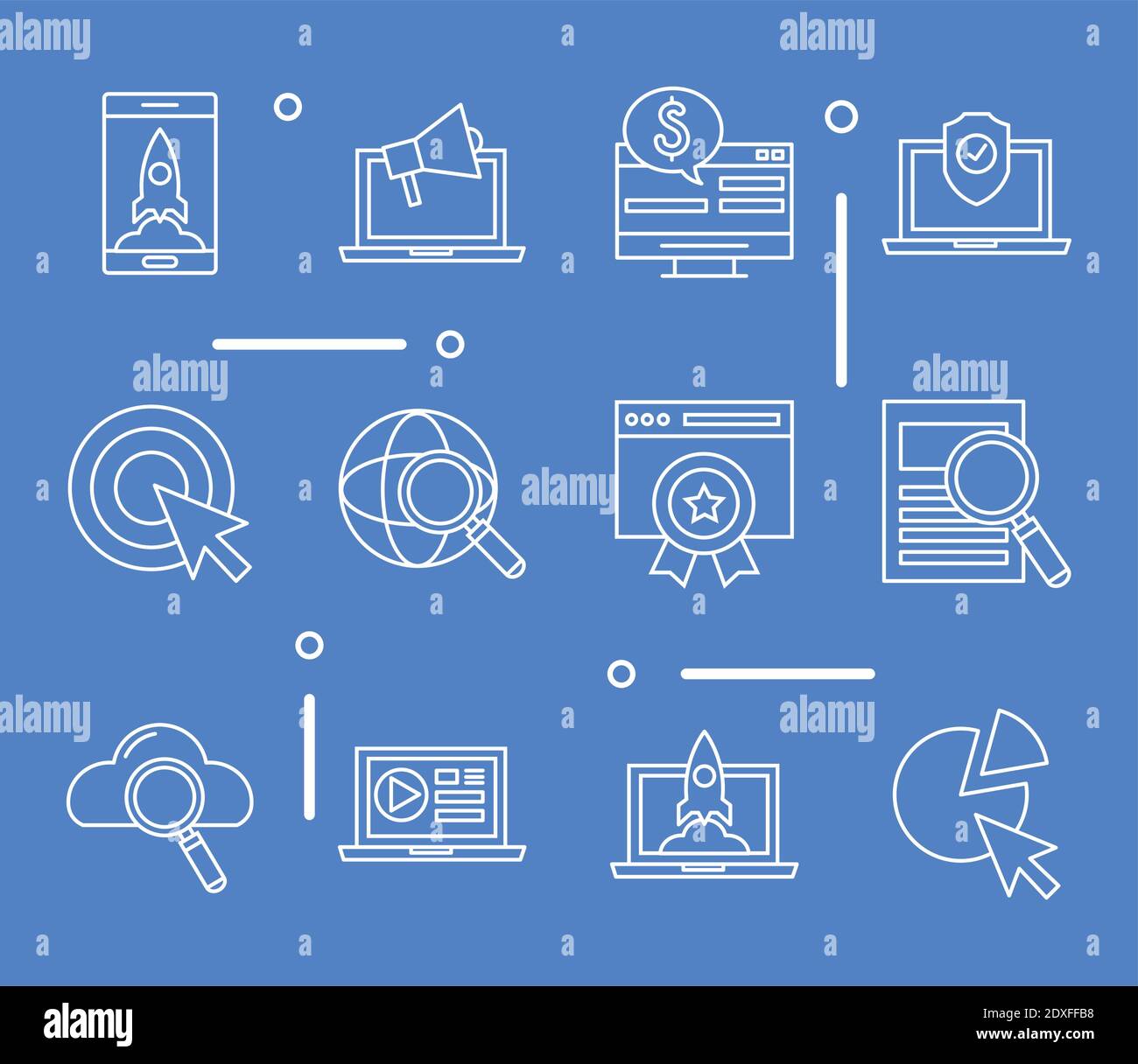 Management icon set 12 icons Stock Vector Images - Alamy