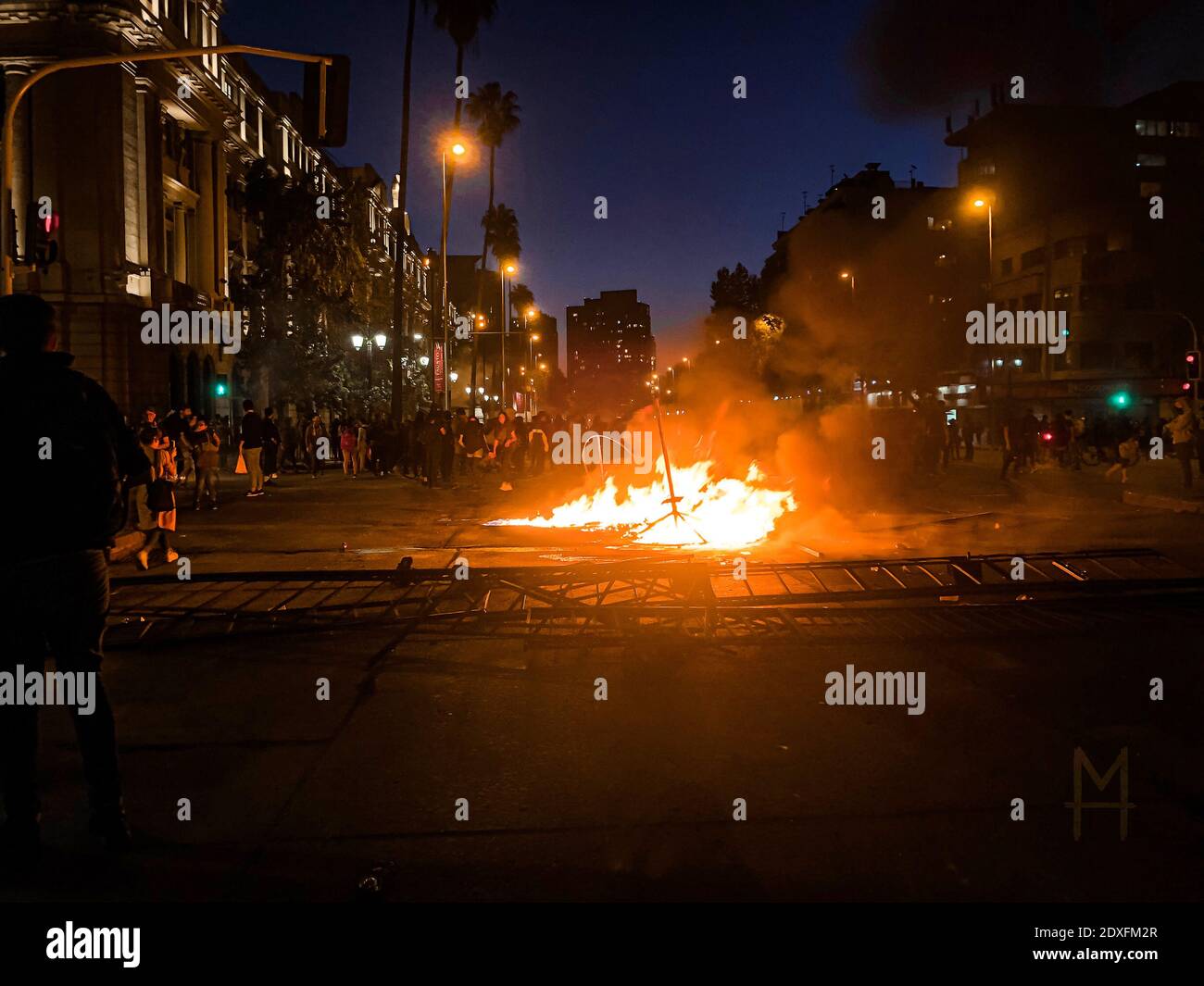 Fire burning street hi-res stock photography and images - Alamy