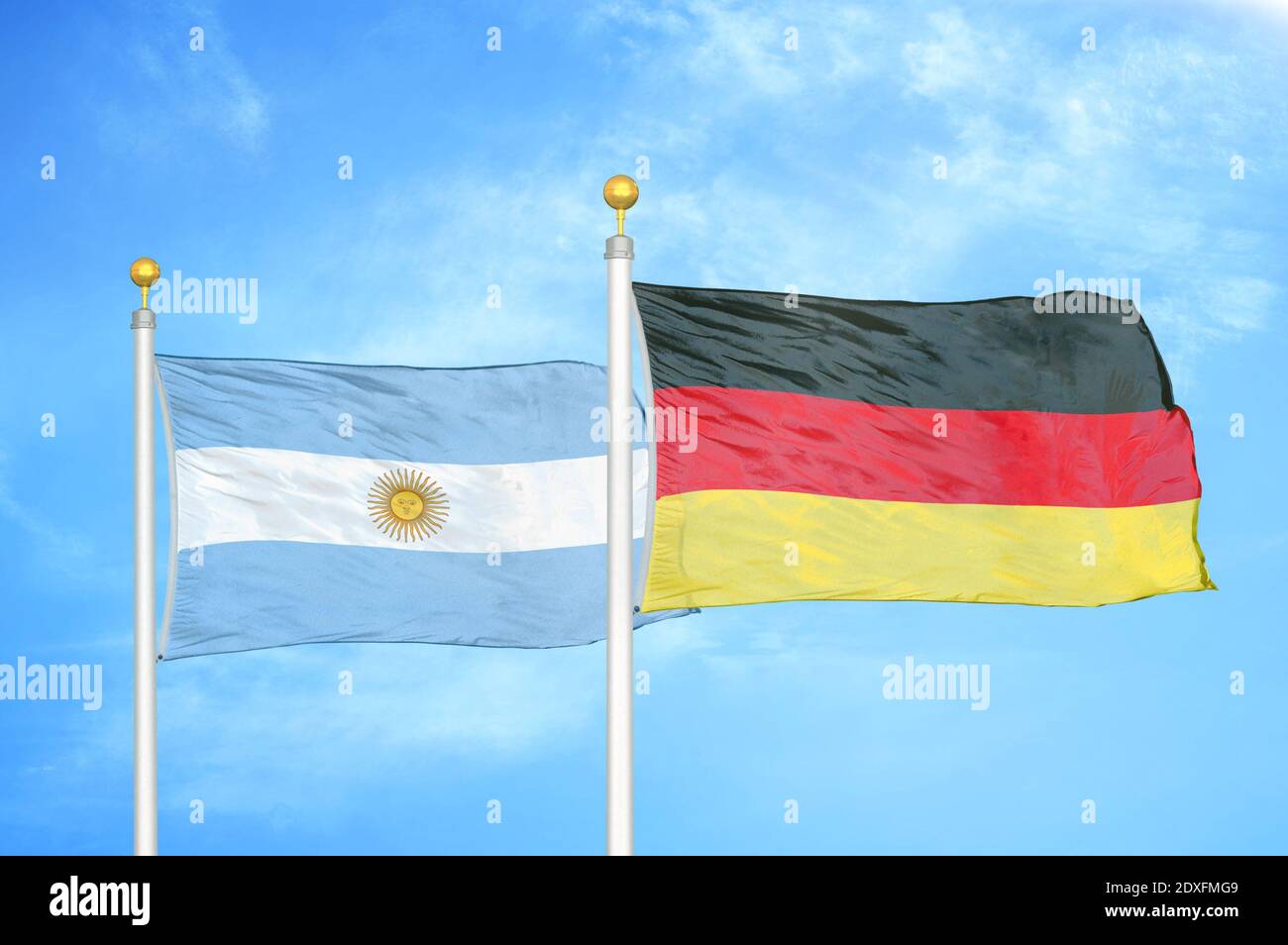 Waving flags argentina germany on hi-res stock photography and images ...