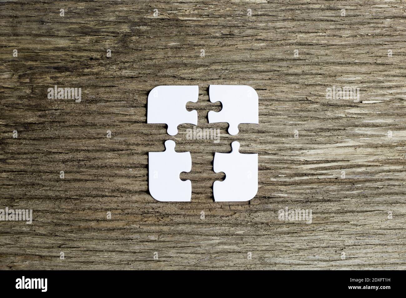 A 4 pieces of a puzzle do not fit together causing a difficult problem ...