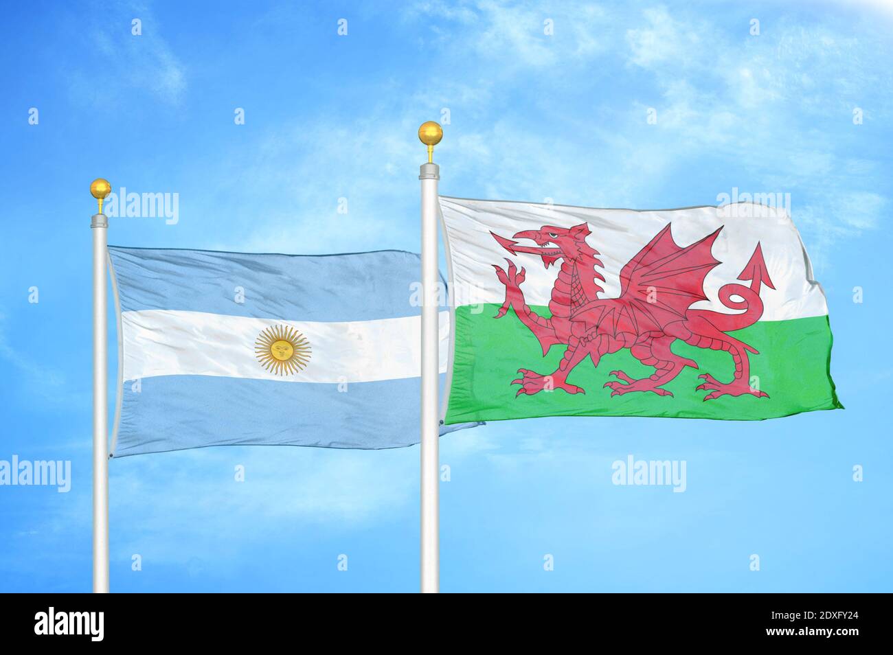 Welsh flag argentinian flag hi-res stock photography and images - Alamy