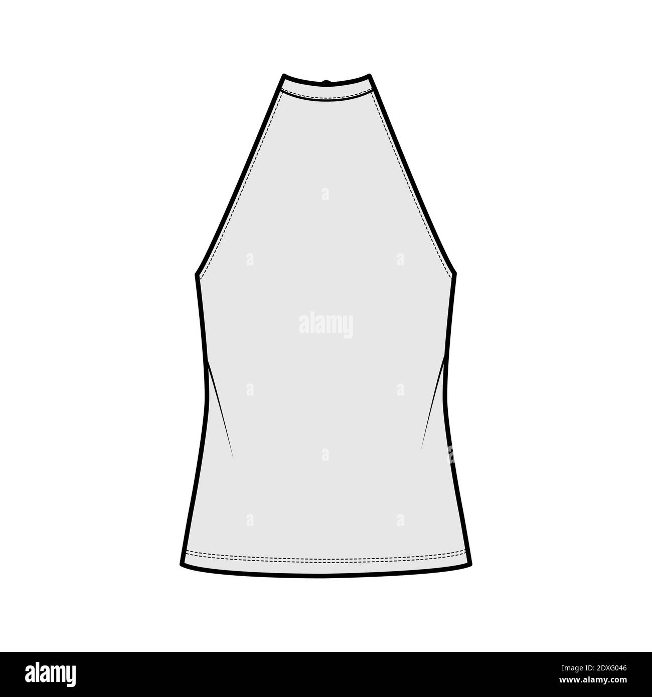 White halter top Stock Vector Images - Alamy