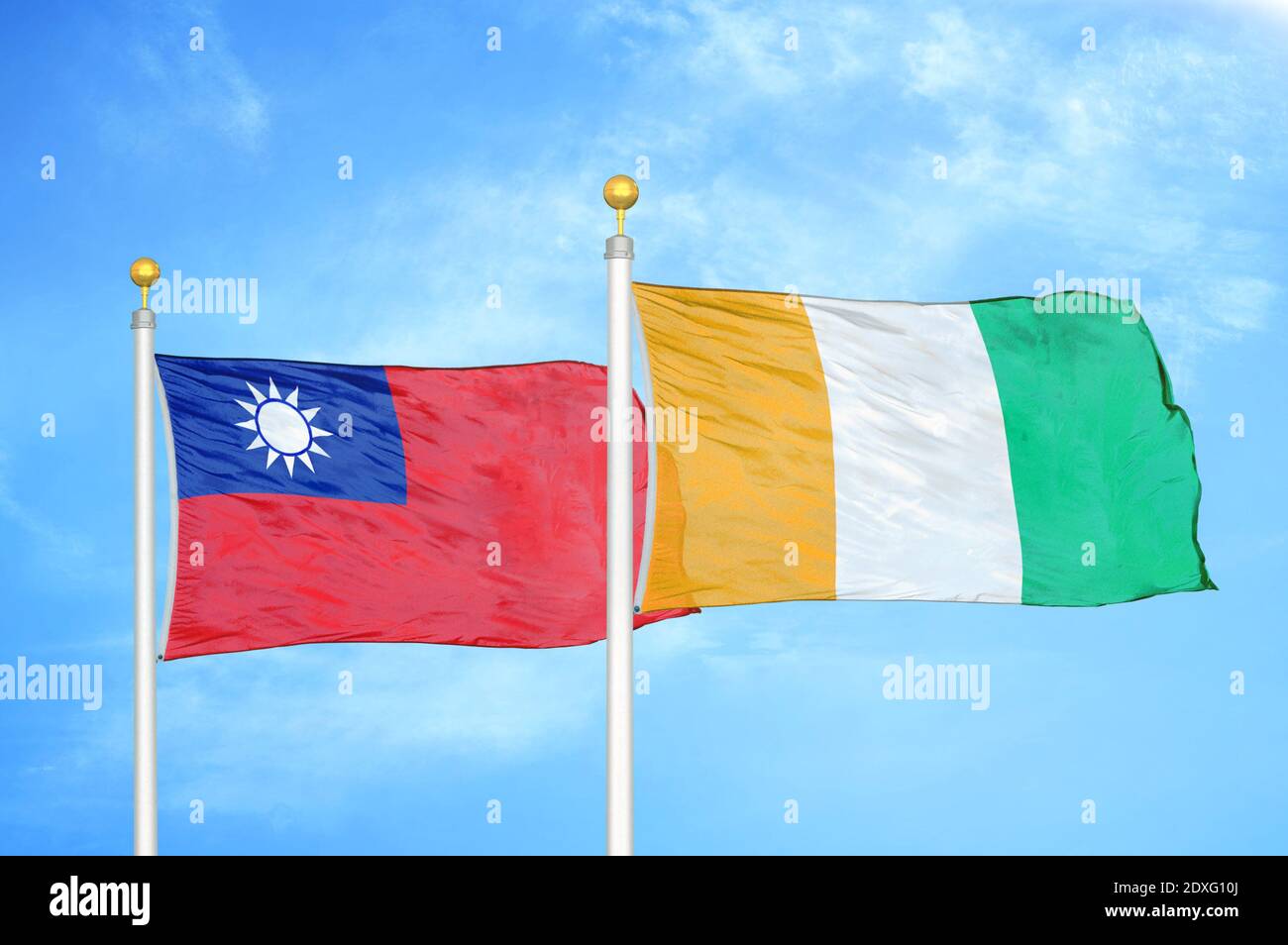 Taiwan cote divoire flag hi-res stock photography and images - Alamy