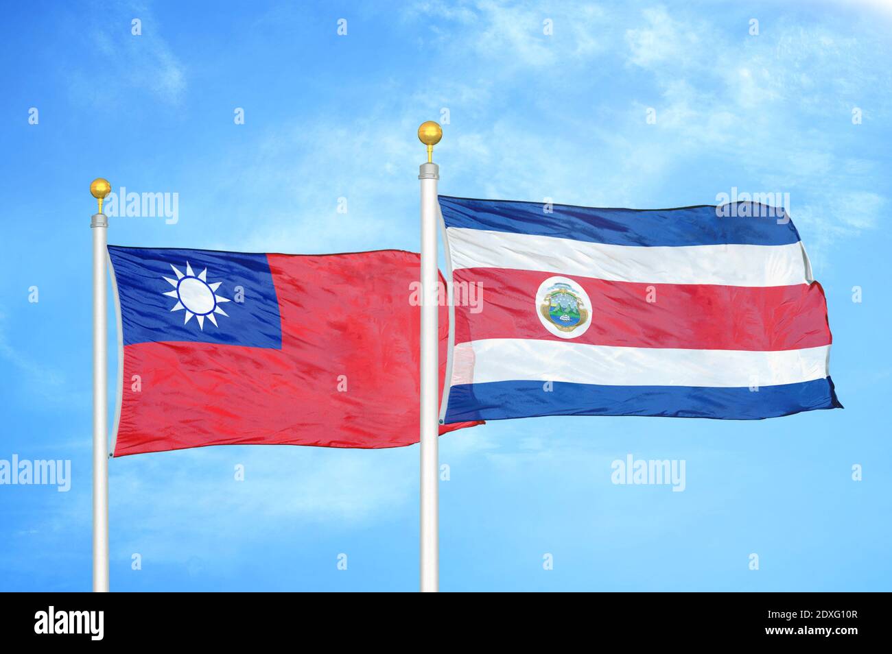 Taiwan costa rica flag hi-res stock photography and images - Alamy